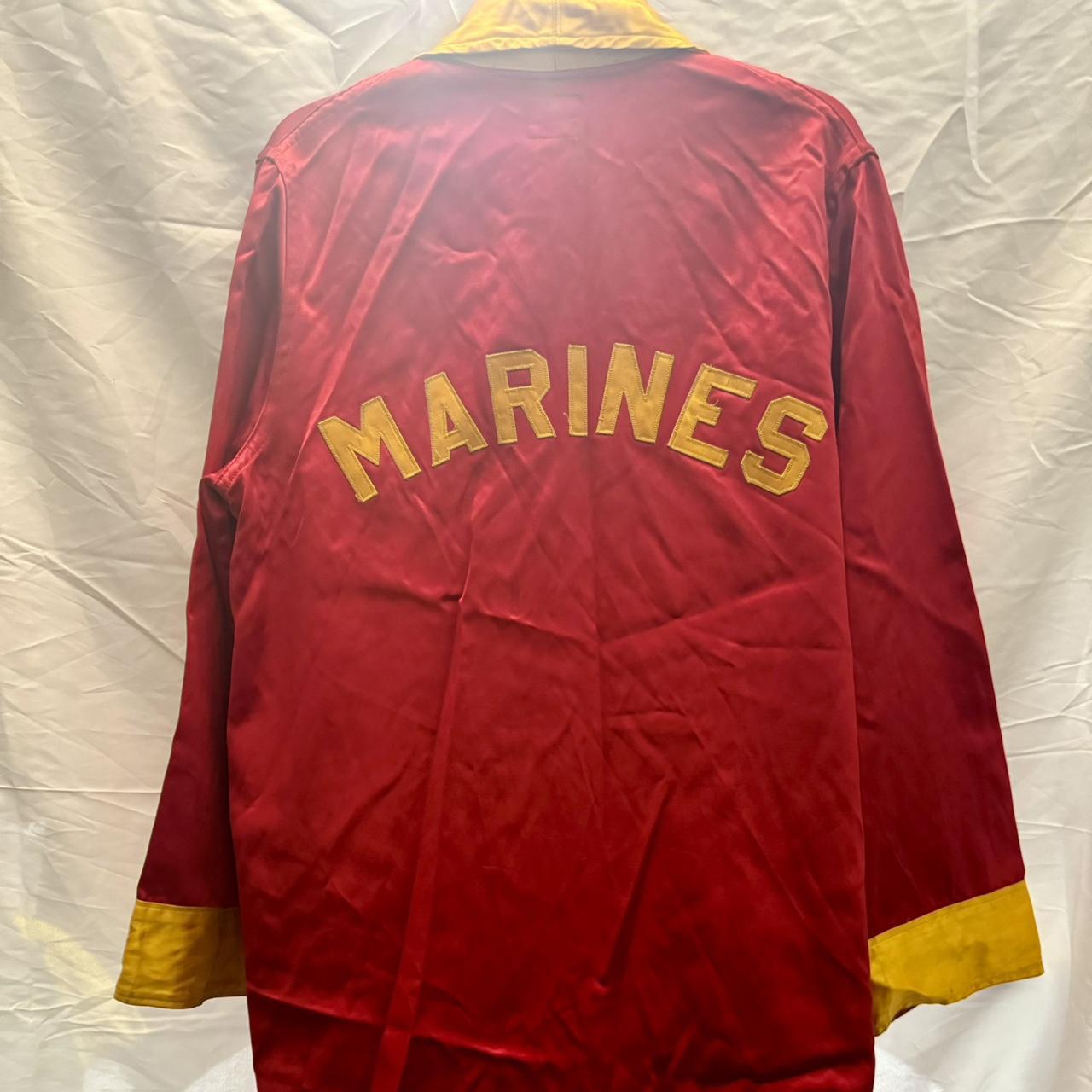 VTG 1950’s USMC Red & Yellow Satin Boxing Robe.... - Depop