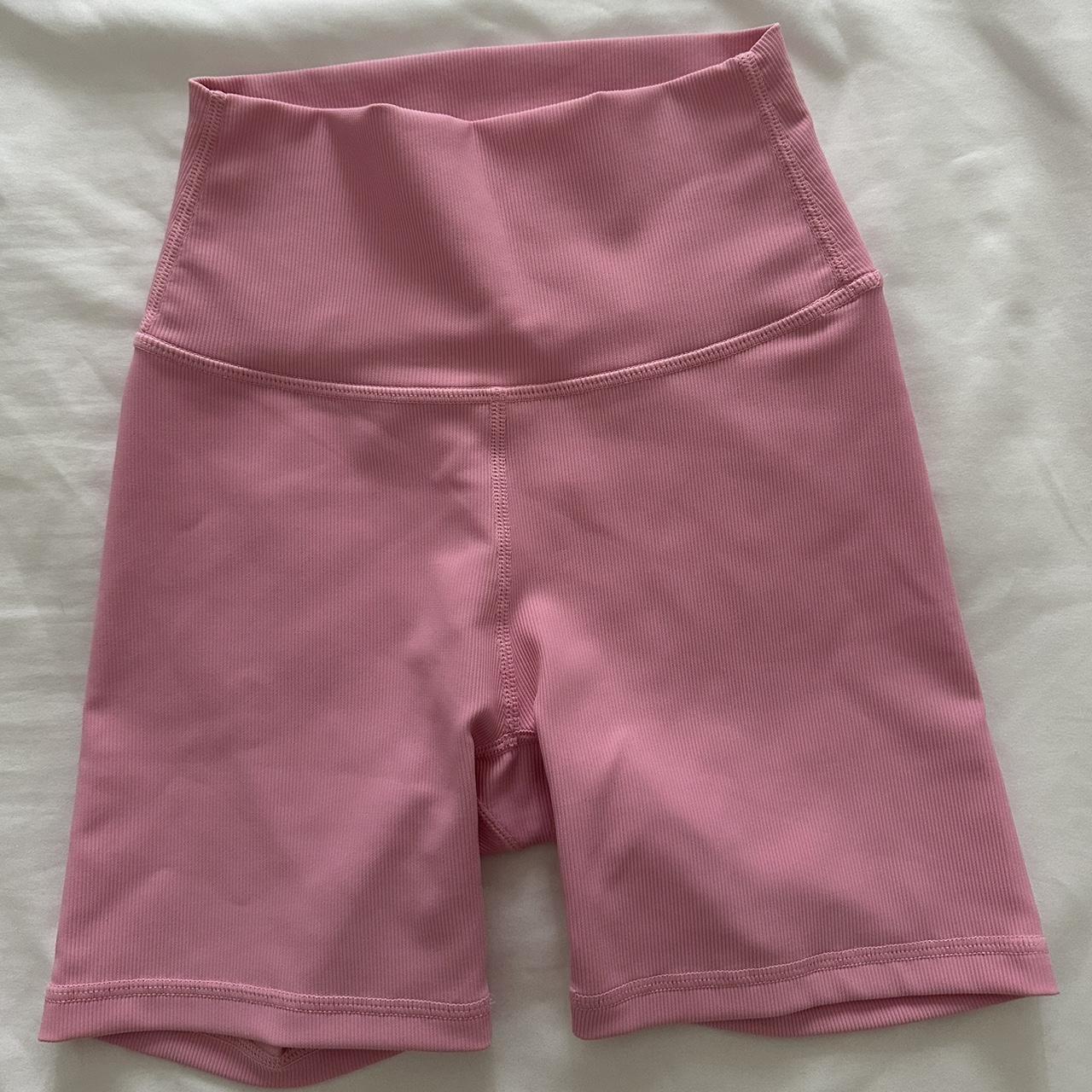 Pink WILO biker shorts - Depop