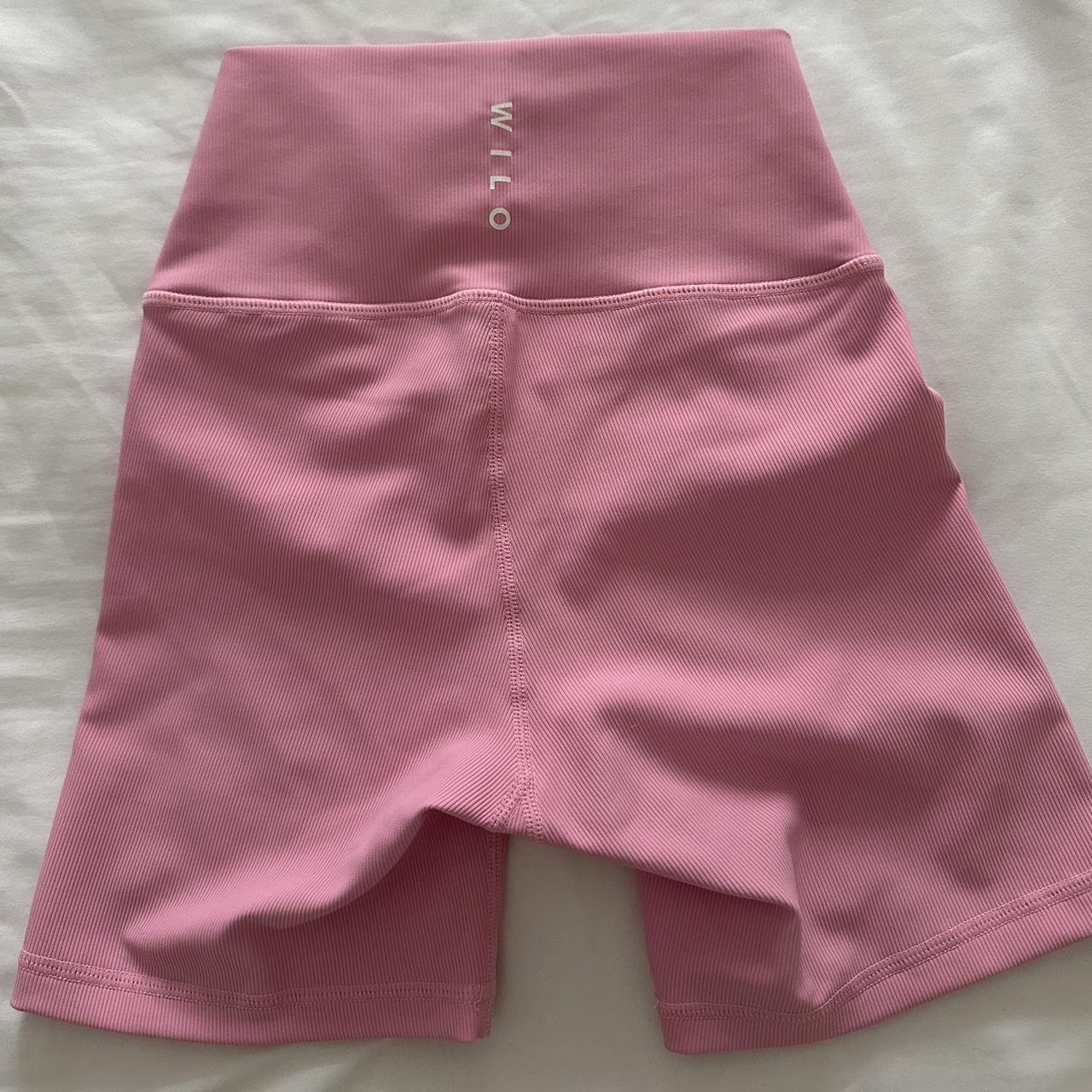 Pink WILO biker shorts - Depop