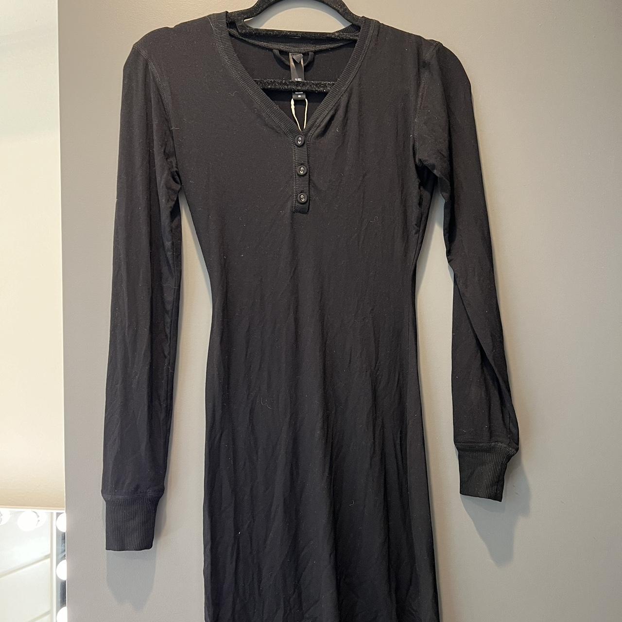 NWT skims pj sleep henley dress black. SizeXS.... | Depop