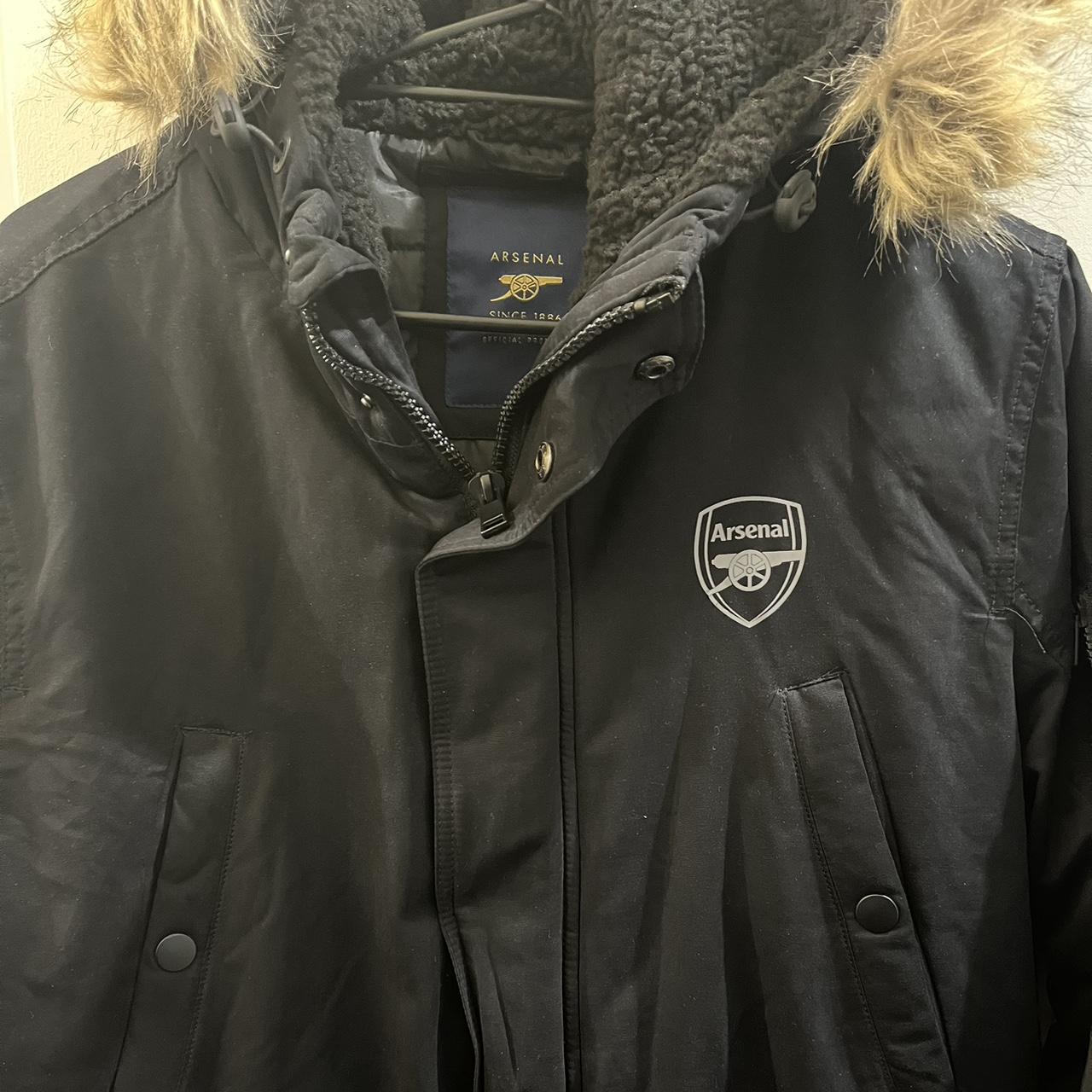 Arsenal Puffer Parka Jacket Size L, never worn,... - Depop