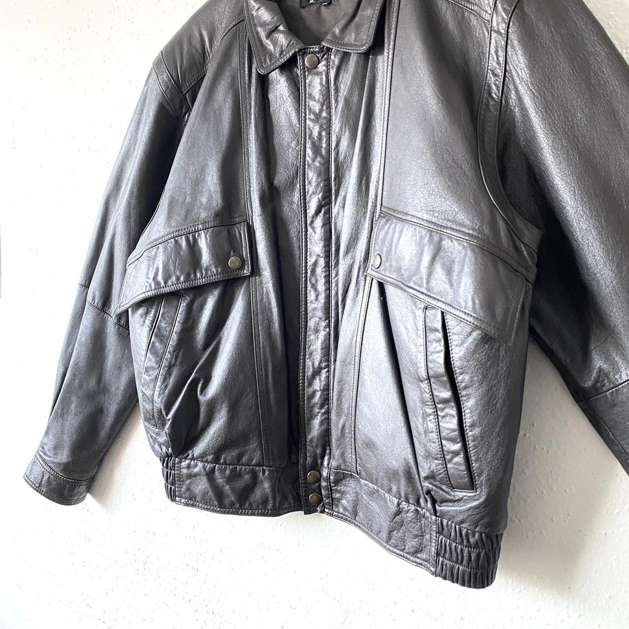 MAD MAX Leather Bomber Jacket Size: Mens Medium ||... - Depop