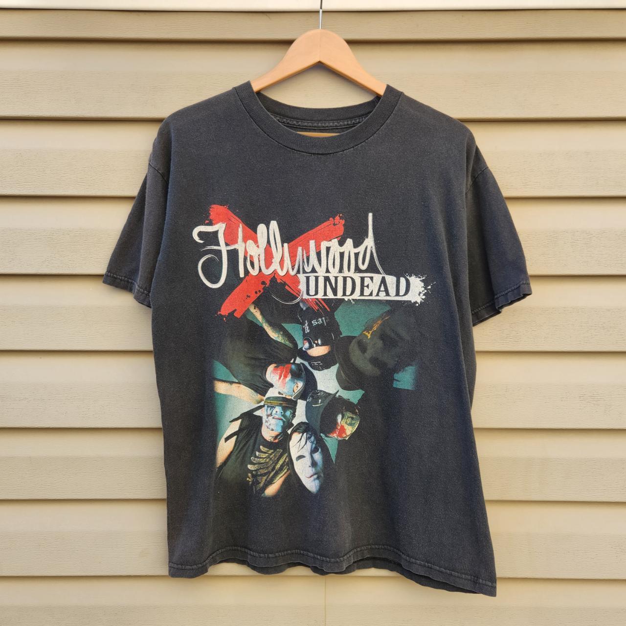 Hollywood Undead Rock Band Tee 05' Size: Cut... - Depop