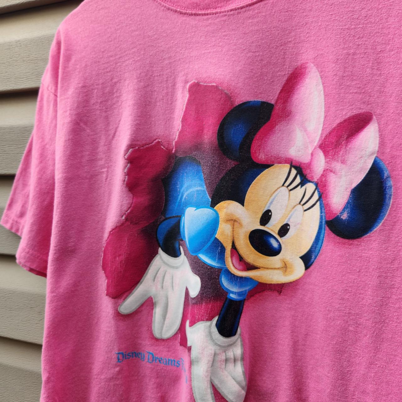 Y2k Minnie Mouse Pink Tee Condition: 9/10 - Minimal... - Depop