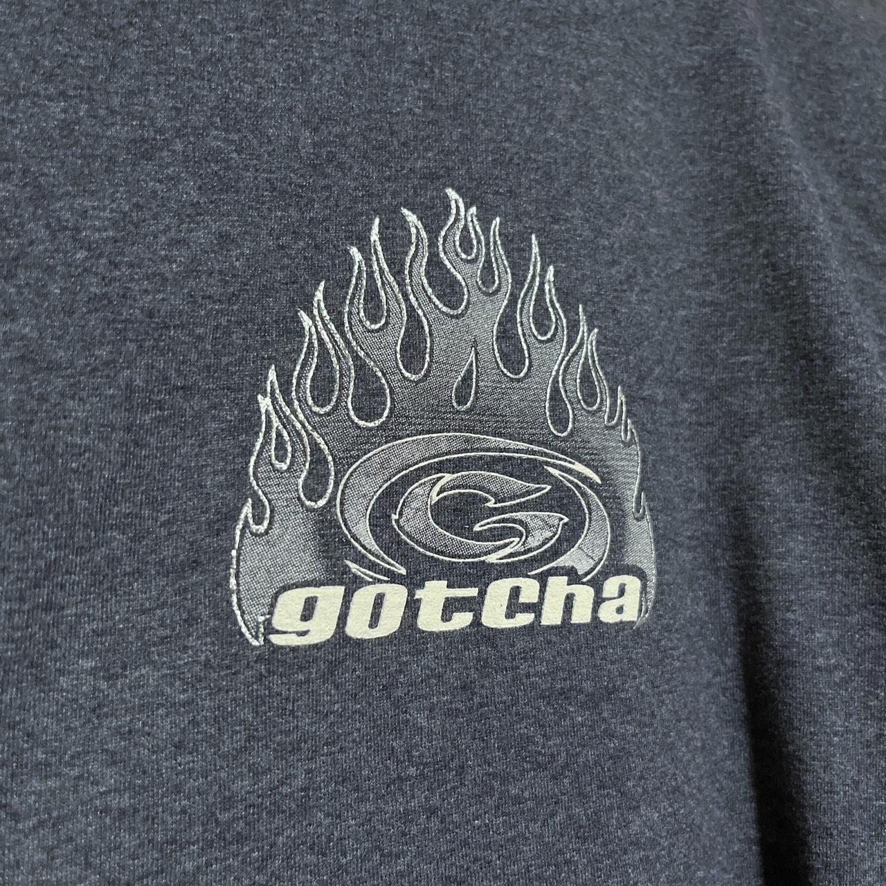 Gotcha Men's Navy and Silver T-shirt | Depop