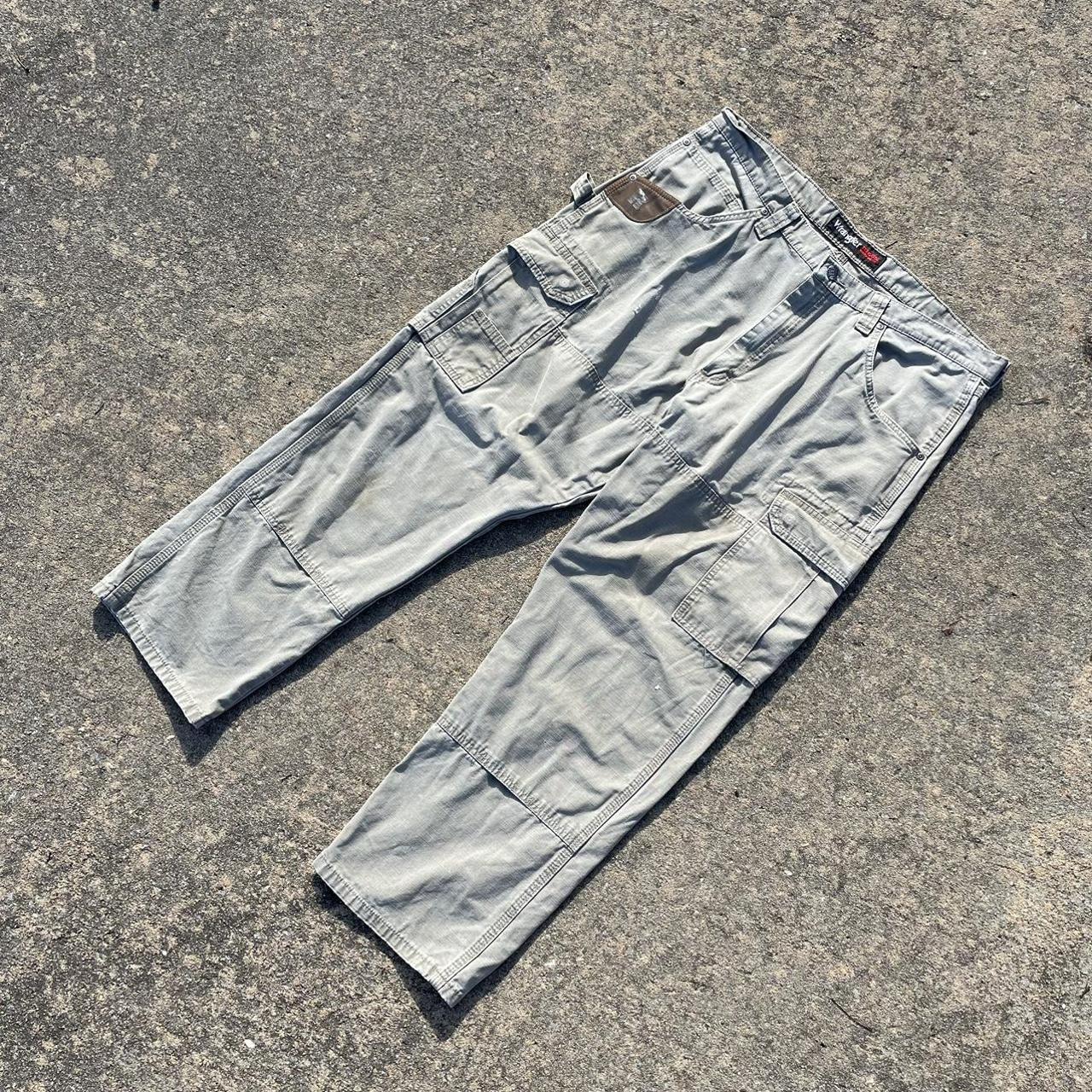 Vintage Wrangler Riggs Cargo Pants flaws shown in... - Depop