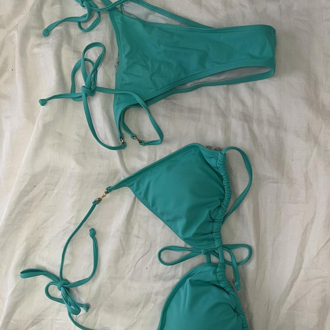 SHEIN teal bathing suit, NEVER WORN!, Size L - Depop