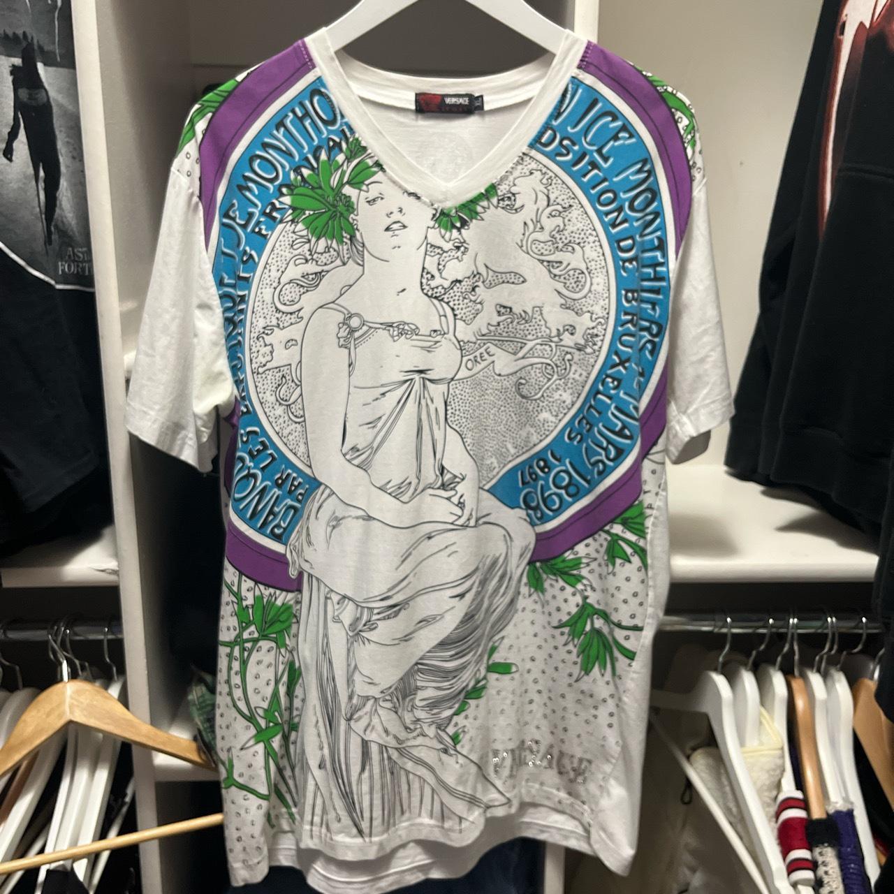 Versace Sport Medusa Oree White Tee Size Extra Large... | Depop