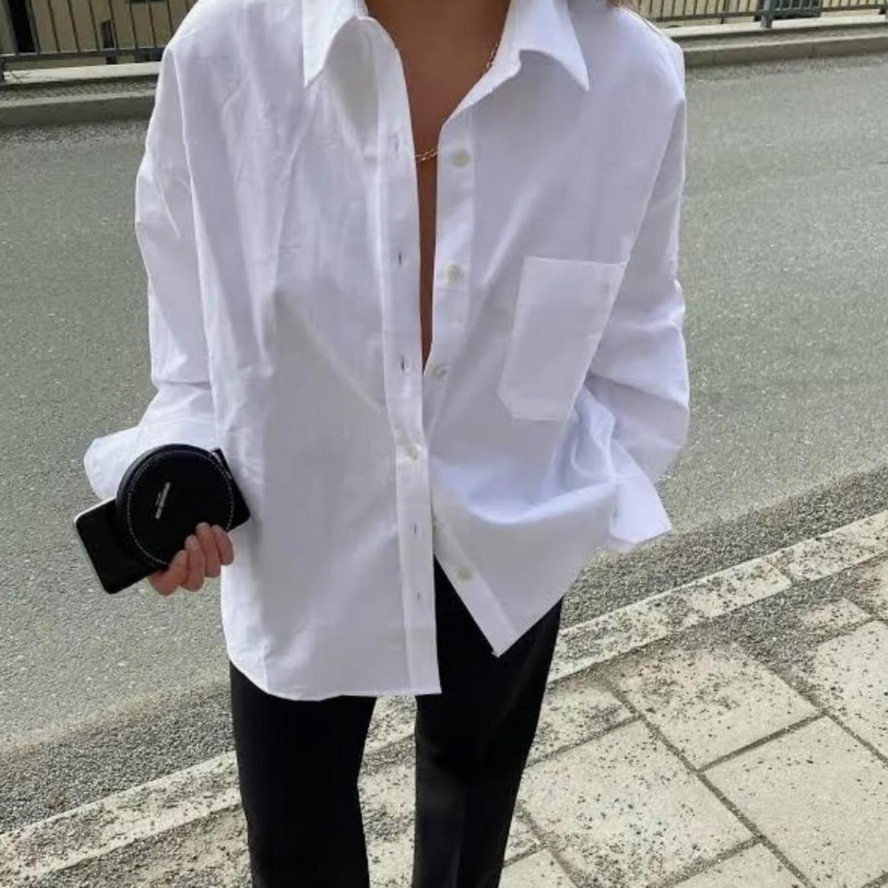 Super cute white button down Brixton shirt. Styled... - Depop