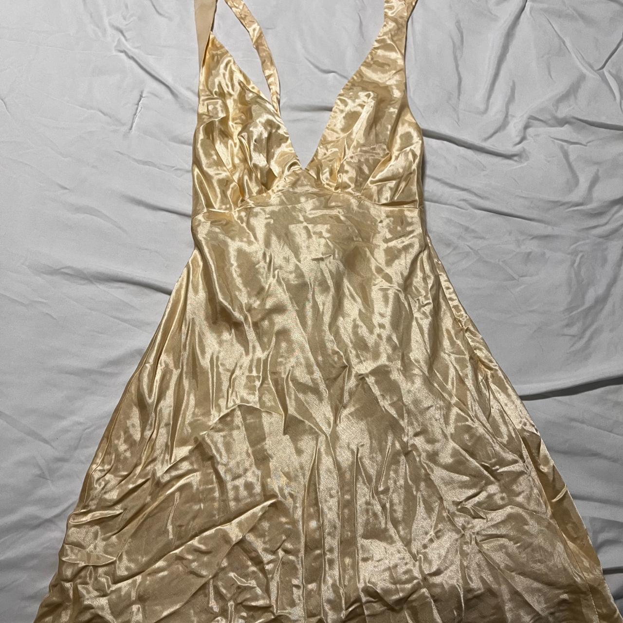 NWT Hello Molly Gold/Yellow Hoco Dress So so... - Depop