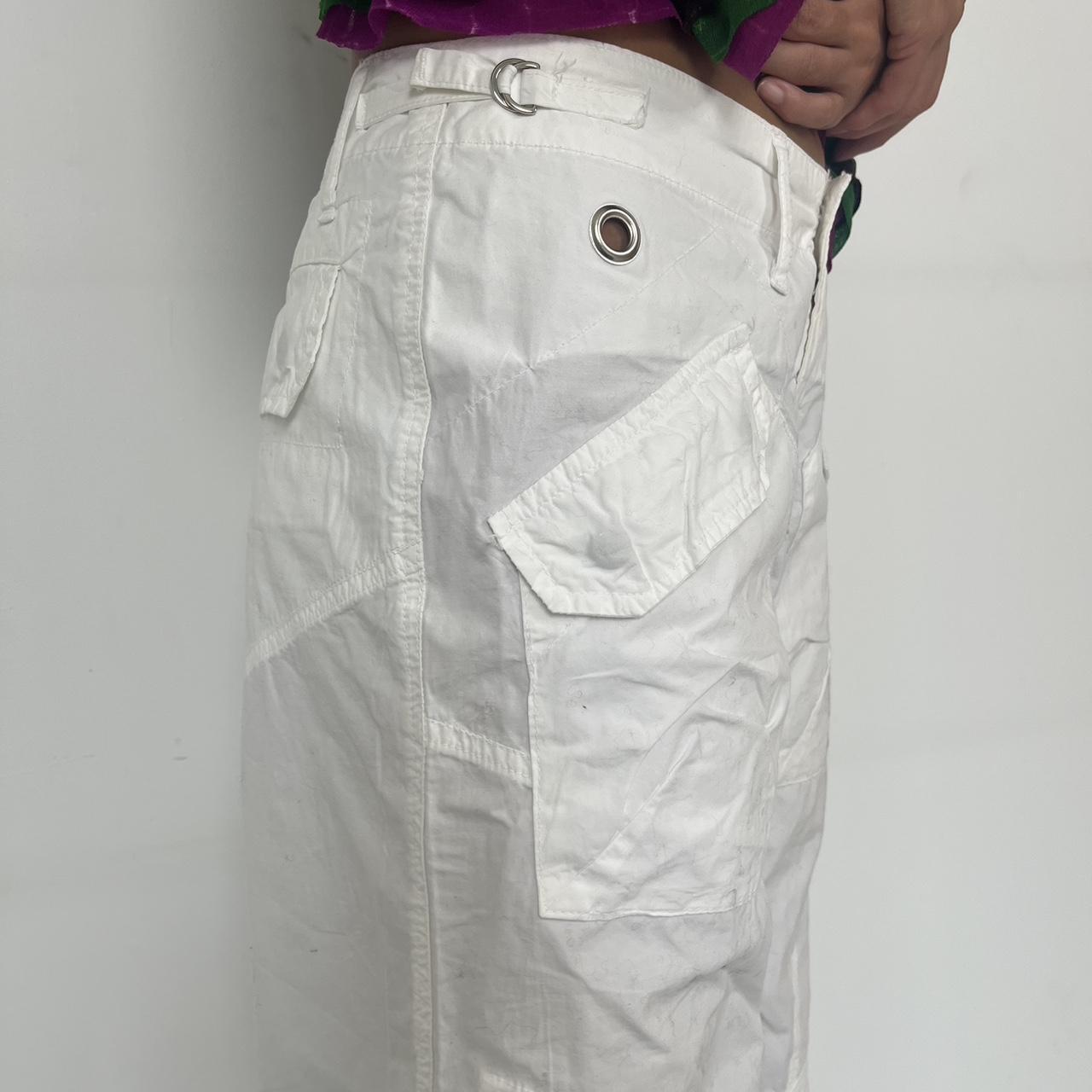 Vintage Italian white workwear pants with heart... - Depop