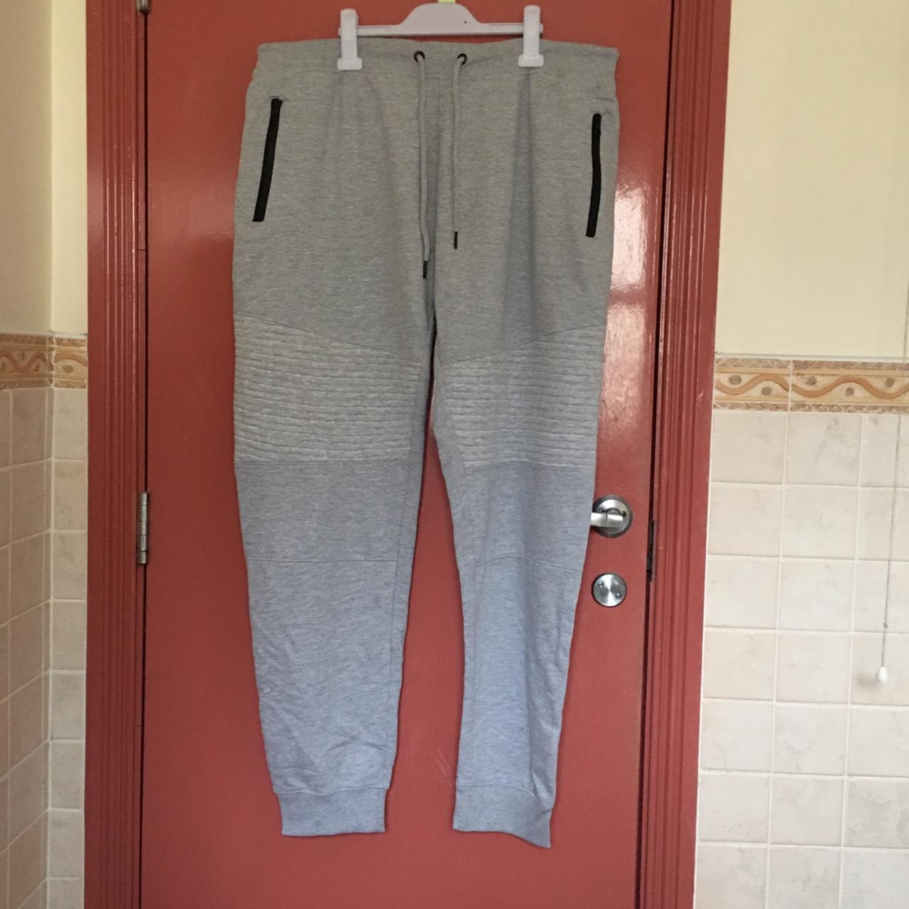 Men’s Grey Joggers Trackie Bottom XXL. Concealed... - Depop