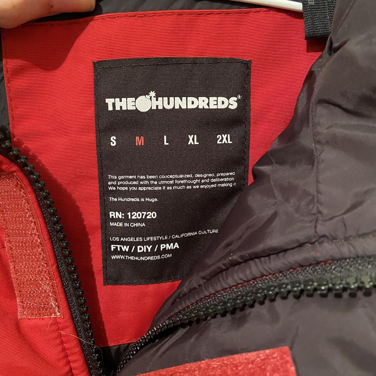 The Hundreds Red Quarter Zip Coat Size M It is... - Depop