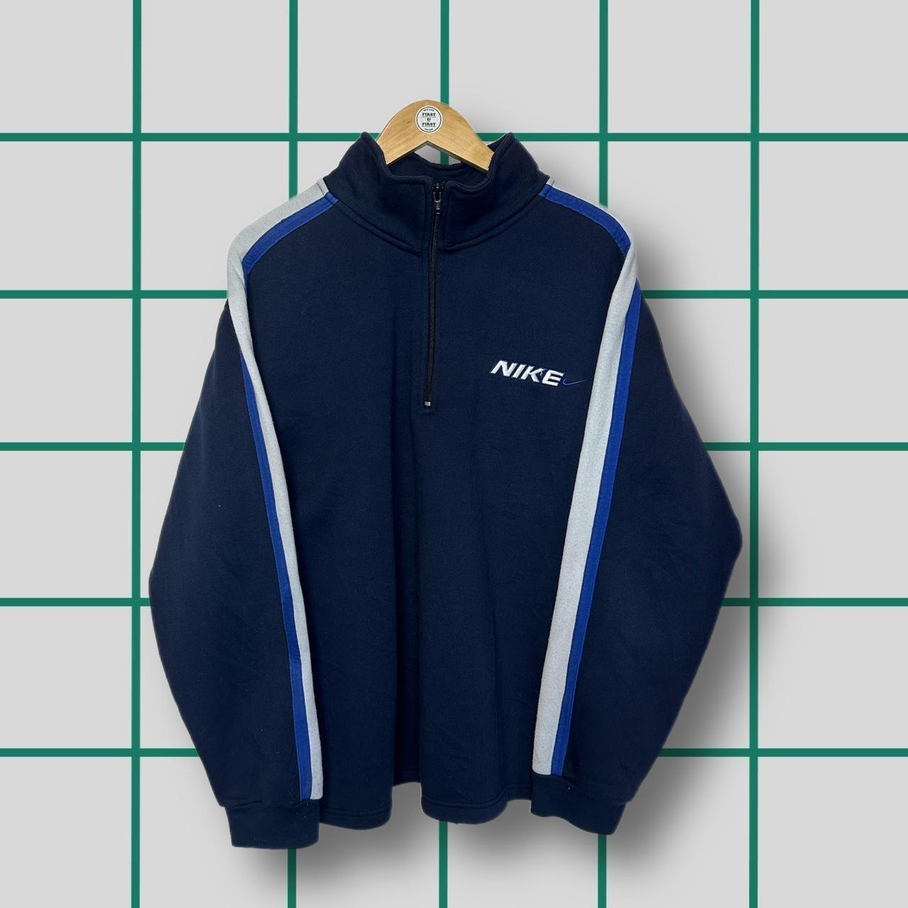 Nike 00’s 1/2 Zip Crewneck Size: M (Chest 60cm,... - Depop