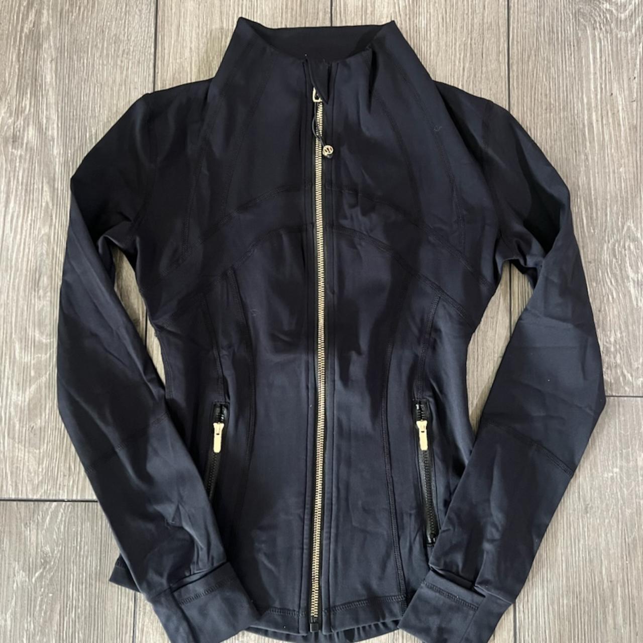 Lululemon Define Jacket Black and Gold Size: 2, 6... - Depop