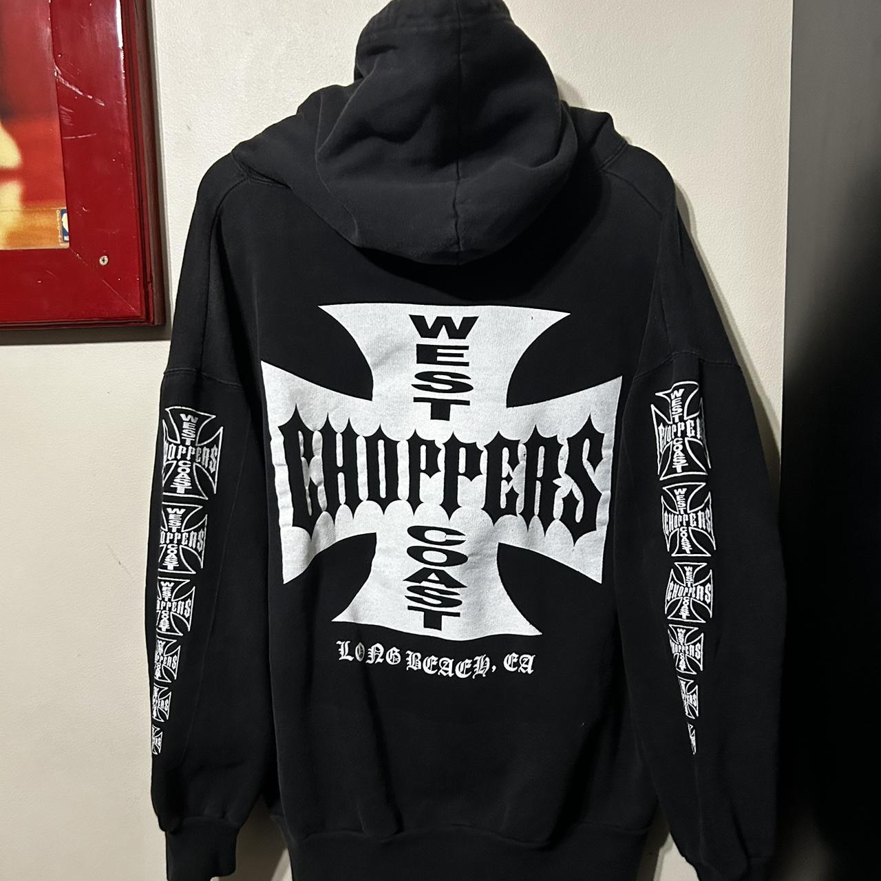 Vintage 2000s west coast choppers hoodie grail... - Depop