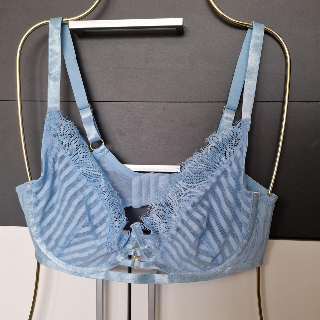 Pretty light blue bra and brief set from Wolf &... - Depop