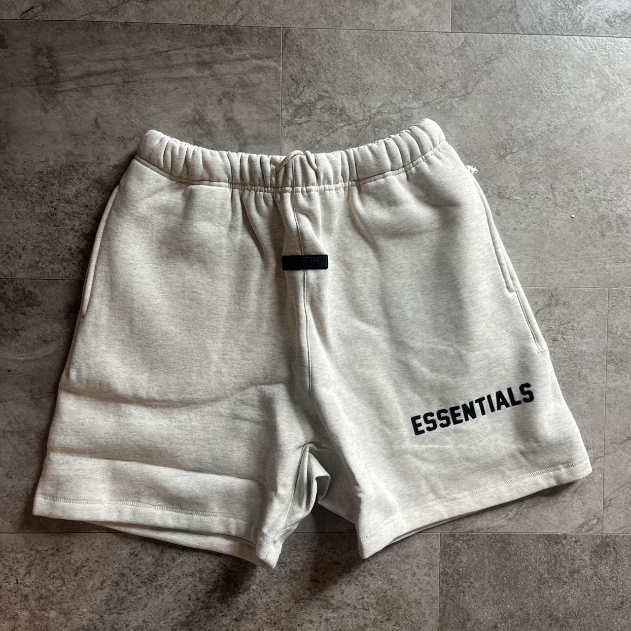 Men’s essentials shorts light oatmeal Brand new Same... | Depop