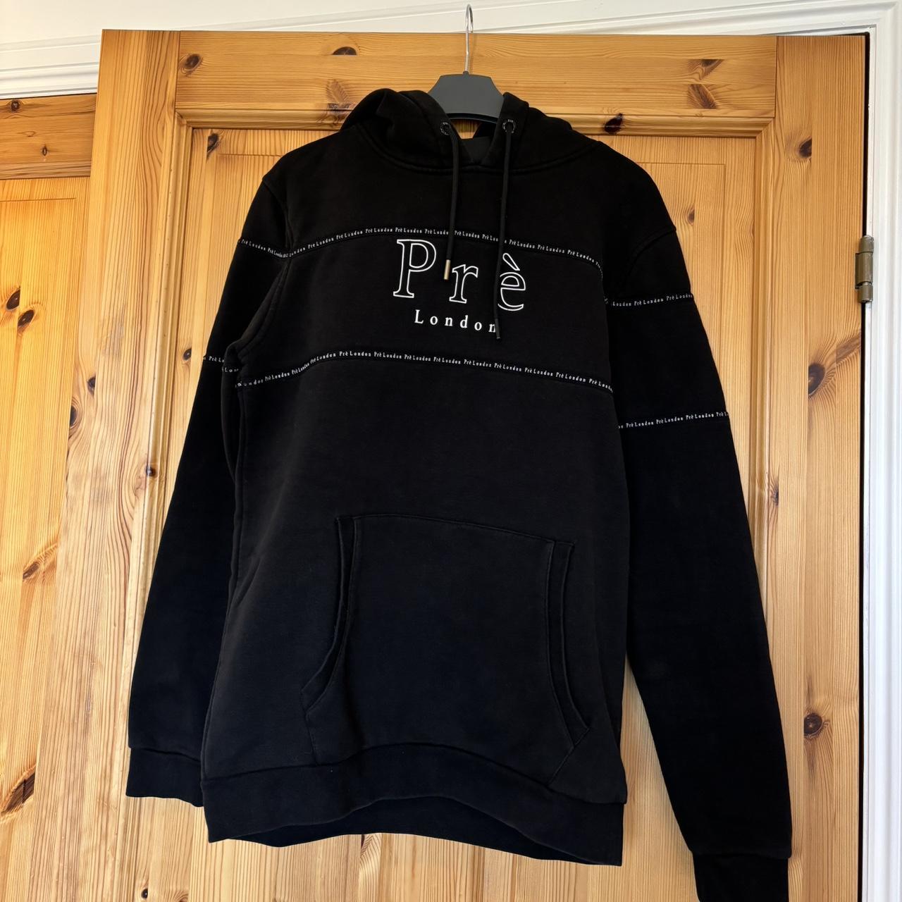 Prè London Black Hoodie Metal Tassle ends worn,... - Depop