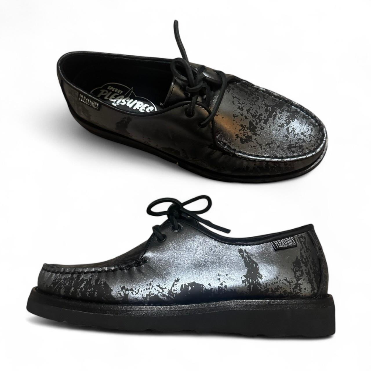 Pleasures x Sperry Captain's Oxford 55873U Silver... | Depop