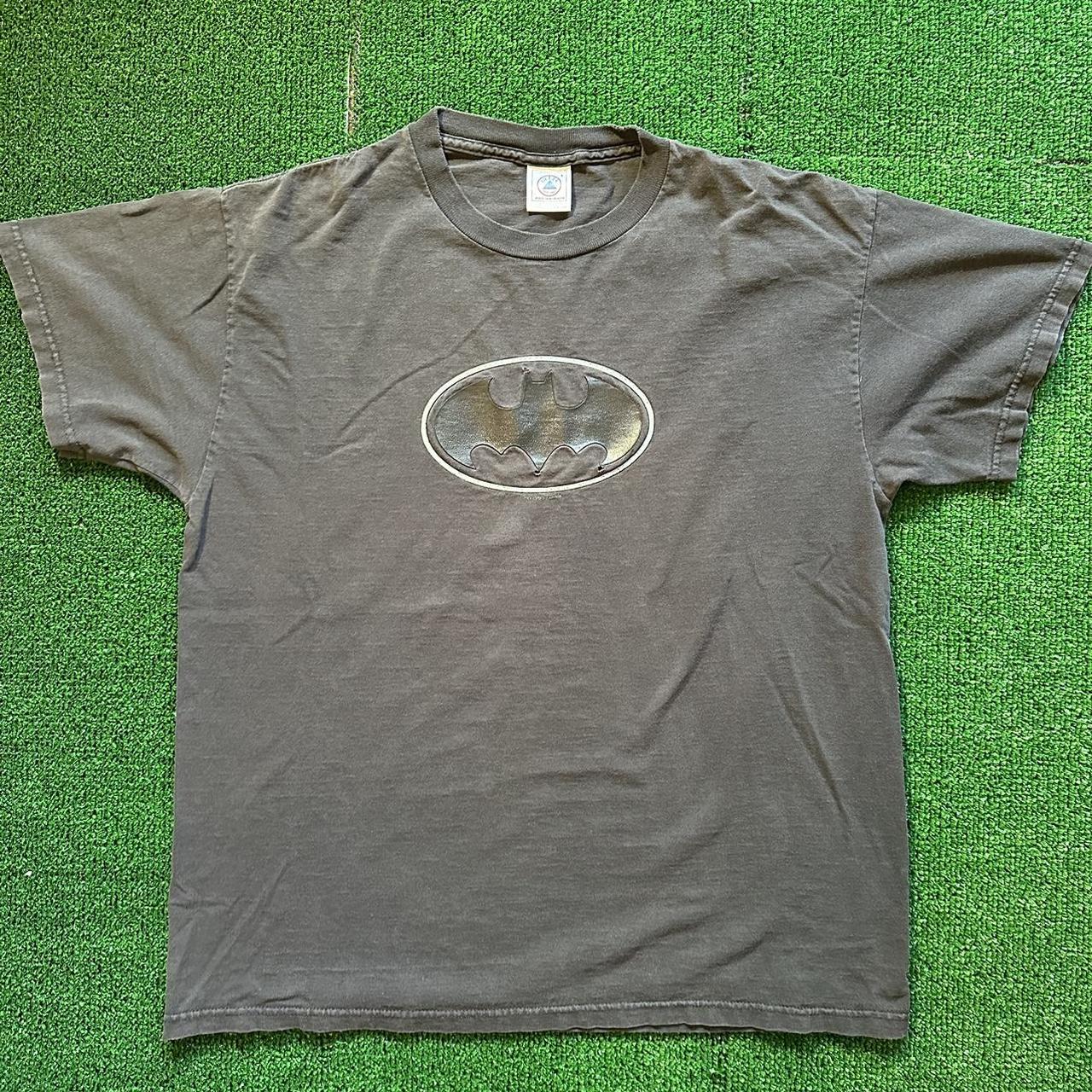 Vintage Batman Logo Promo Tee - Pin holes on front... - Depop