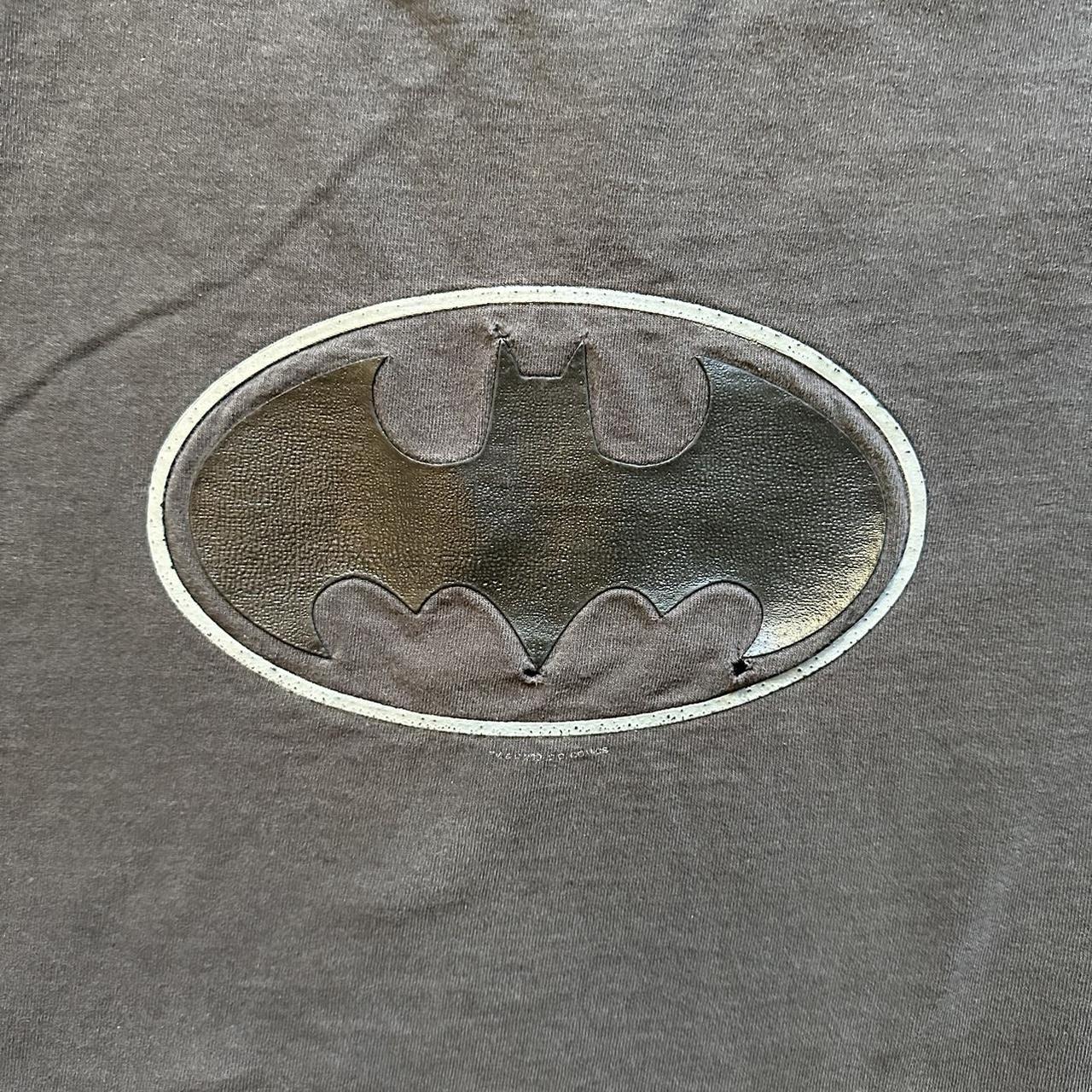 Vintage Batman Logo Promo Tee - Pin holes on front... - Depop