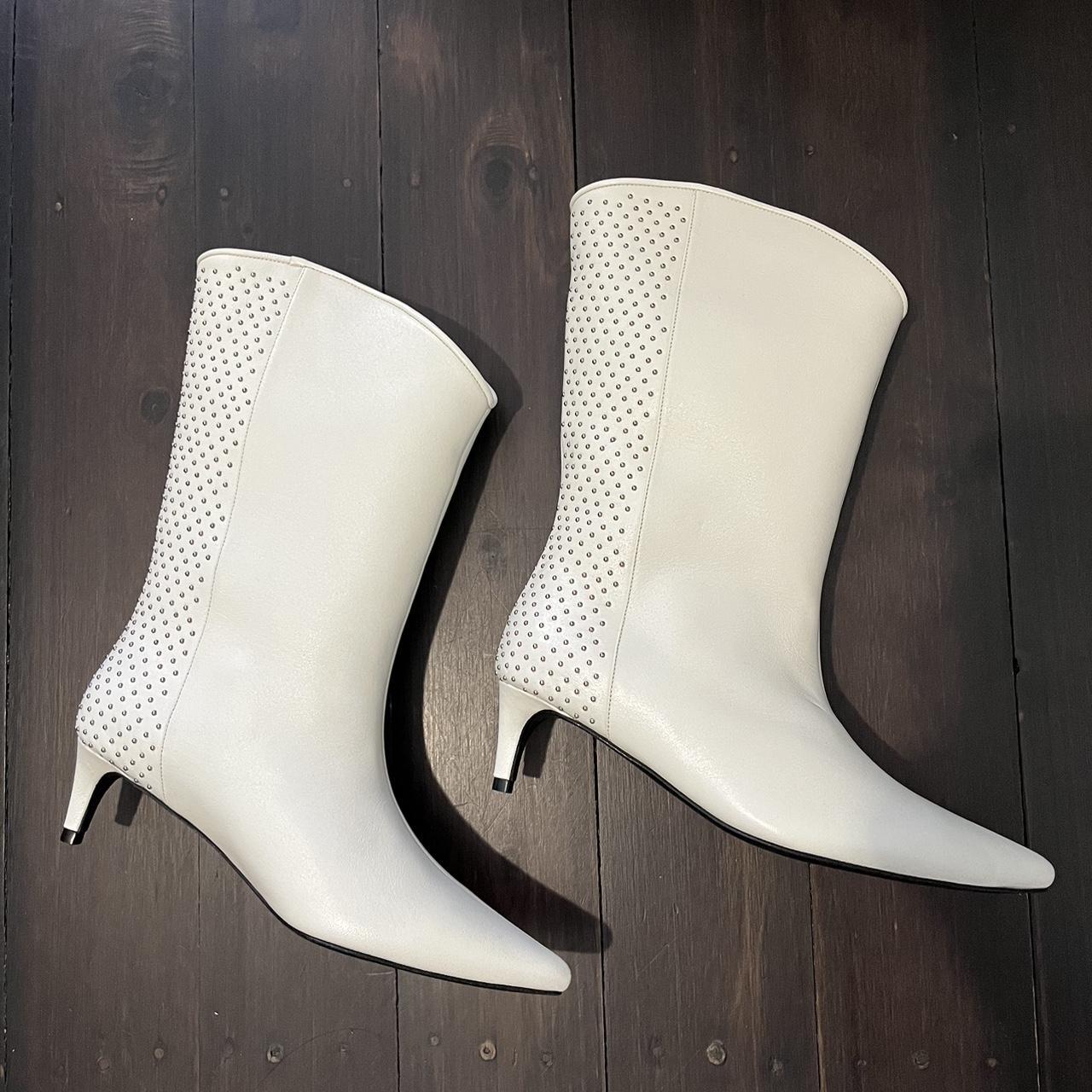 ANINE BING off white leather boots Kept unworn Size... - Depop