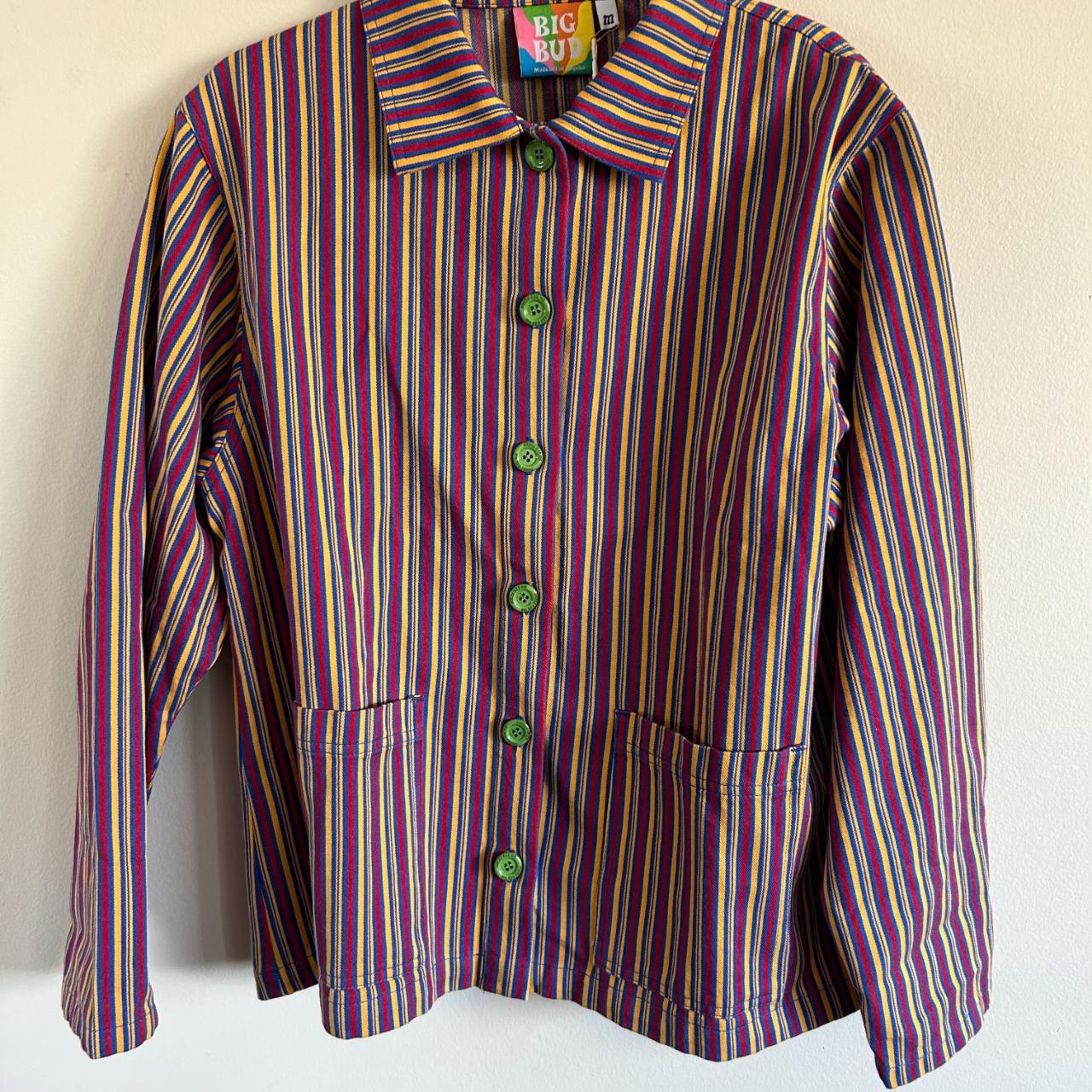 new with tags big bud press striped chore coat. - Depop
