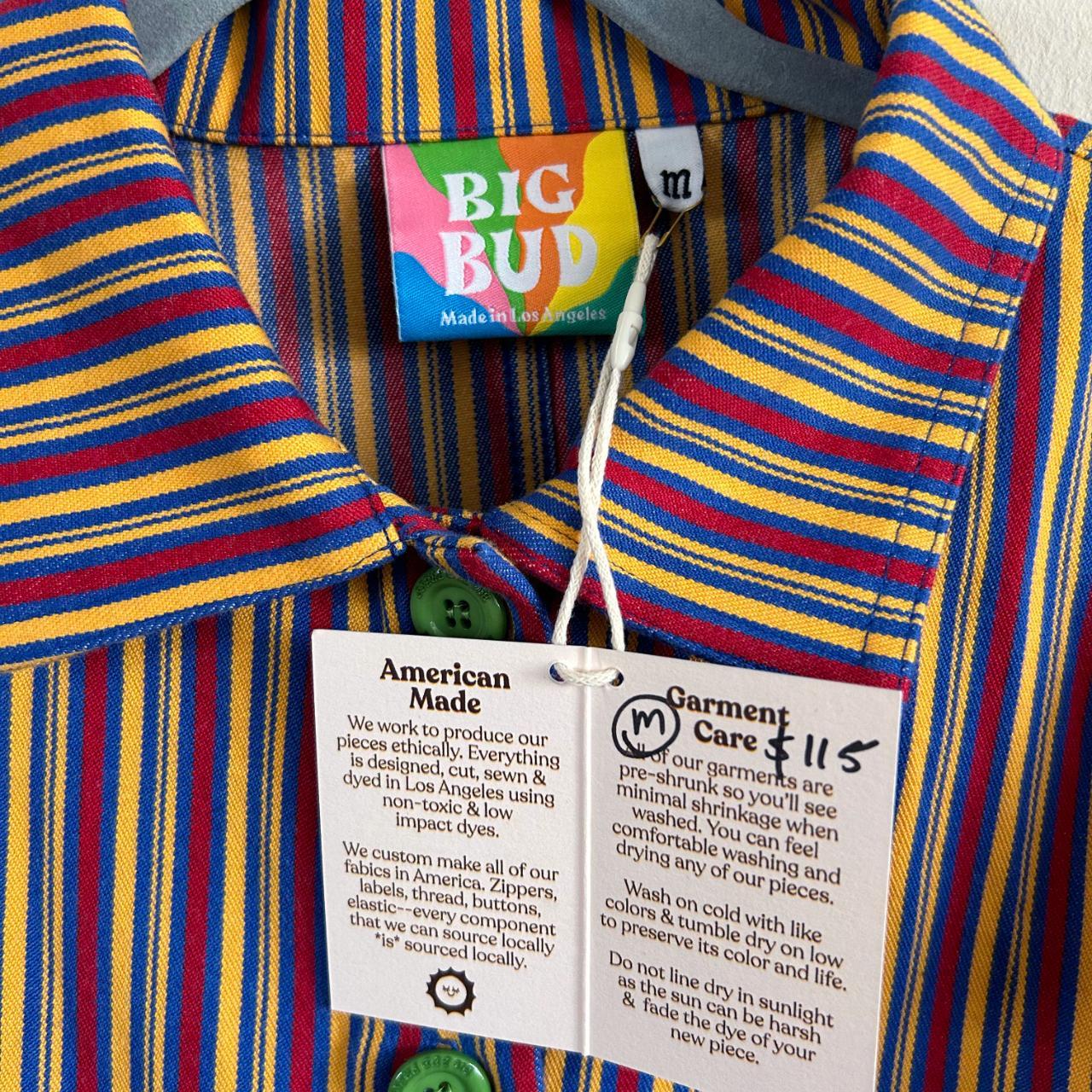 new with tags big bud press striped chore coat. - Depop