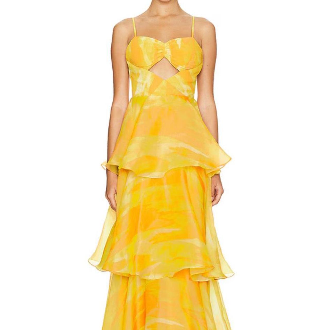 YAURA Keta Dress in Aquarelle Yellow –... | Depop