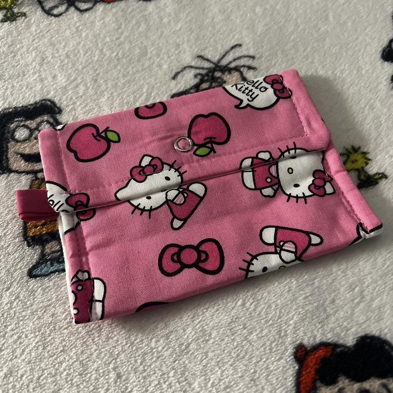 Pink hello kitty wallet/pouch🤍 ☁️Handmade one of a... | Depop