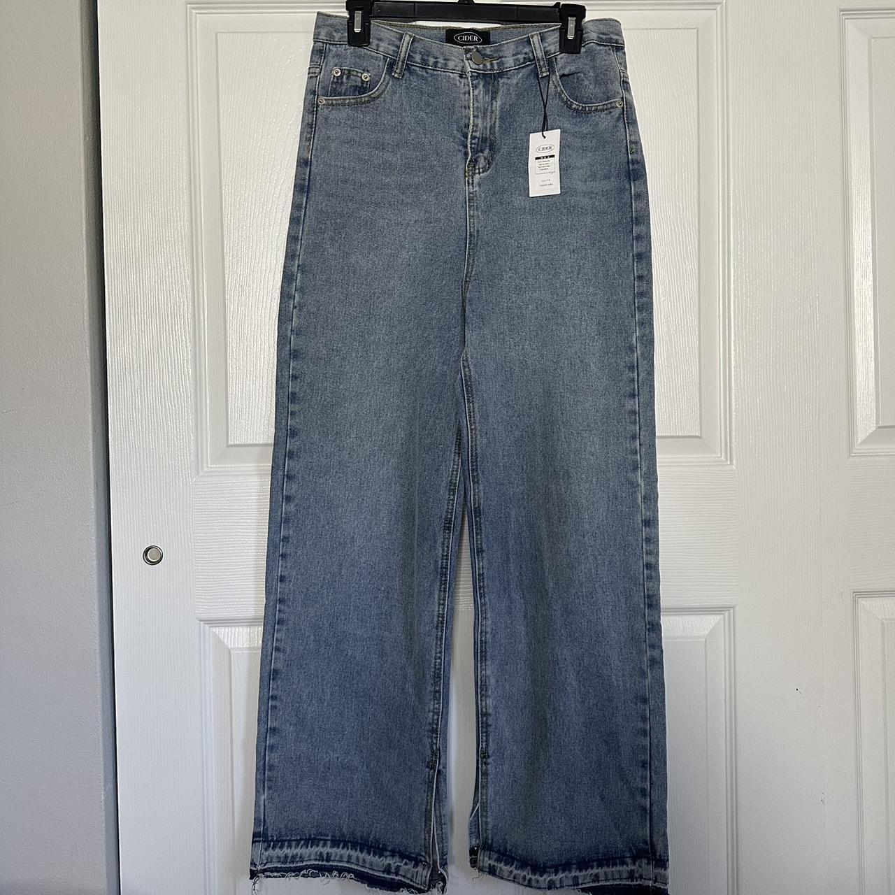 CIDER WIDE STRAIGHT LEG JEANS NWT size L NWT MAKE... - Depop