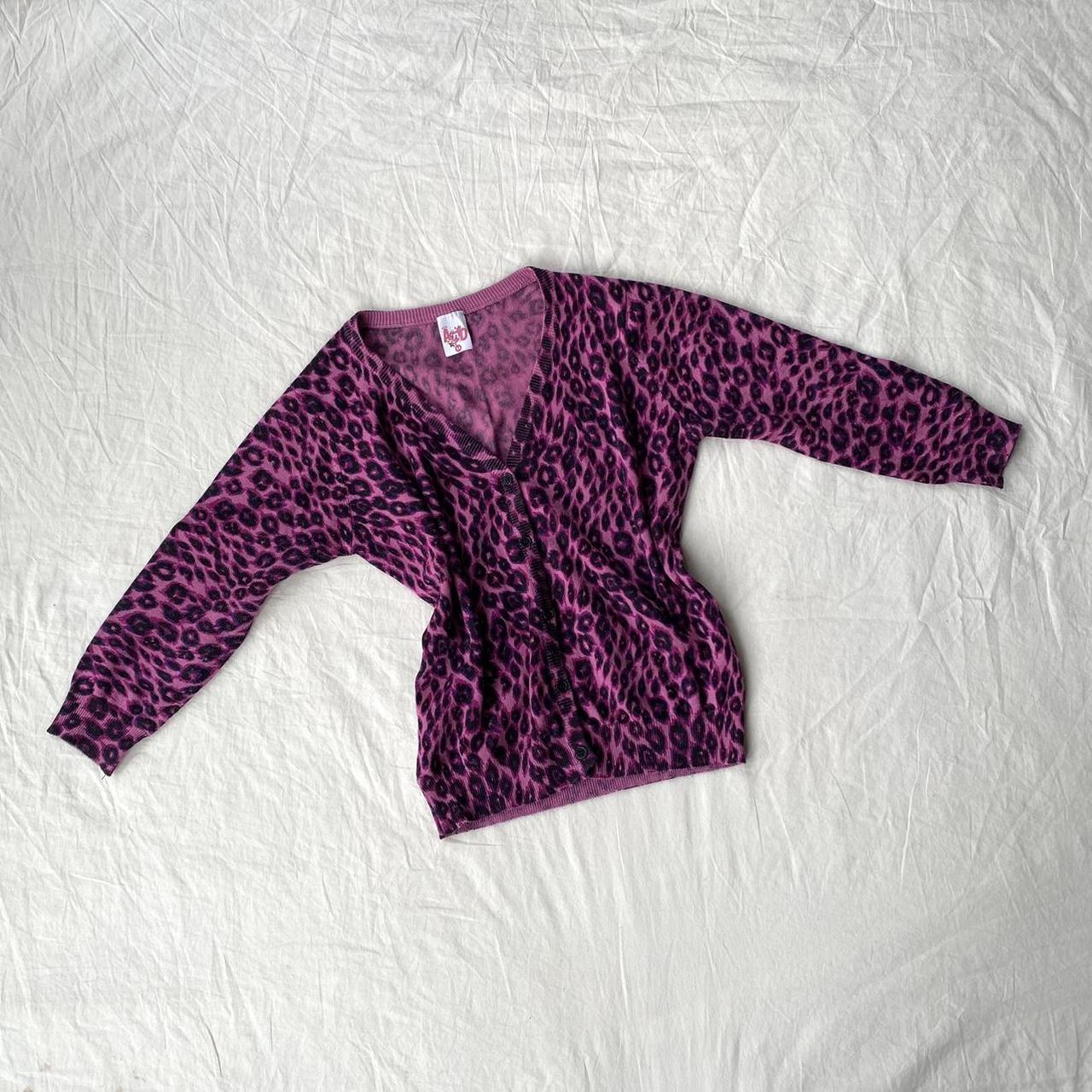 unreal genuine y2k scene leopard print cardi... - Depop