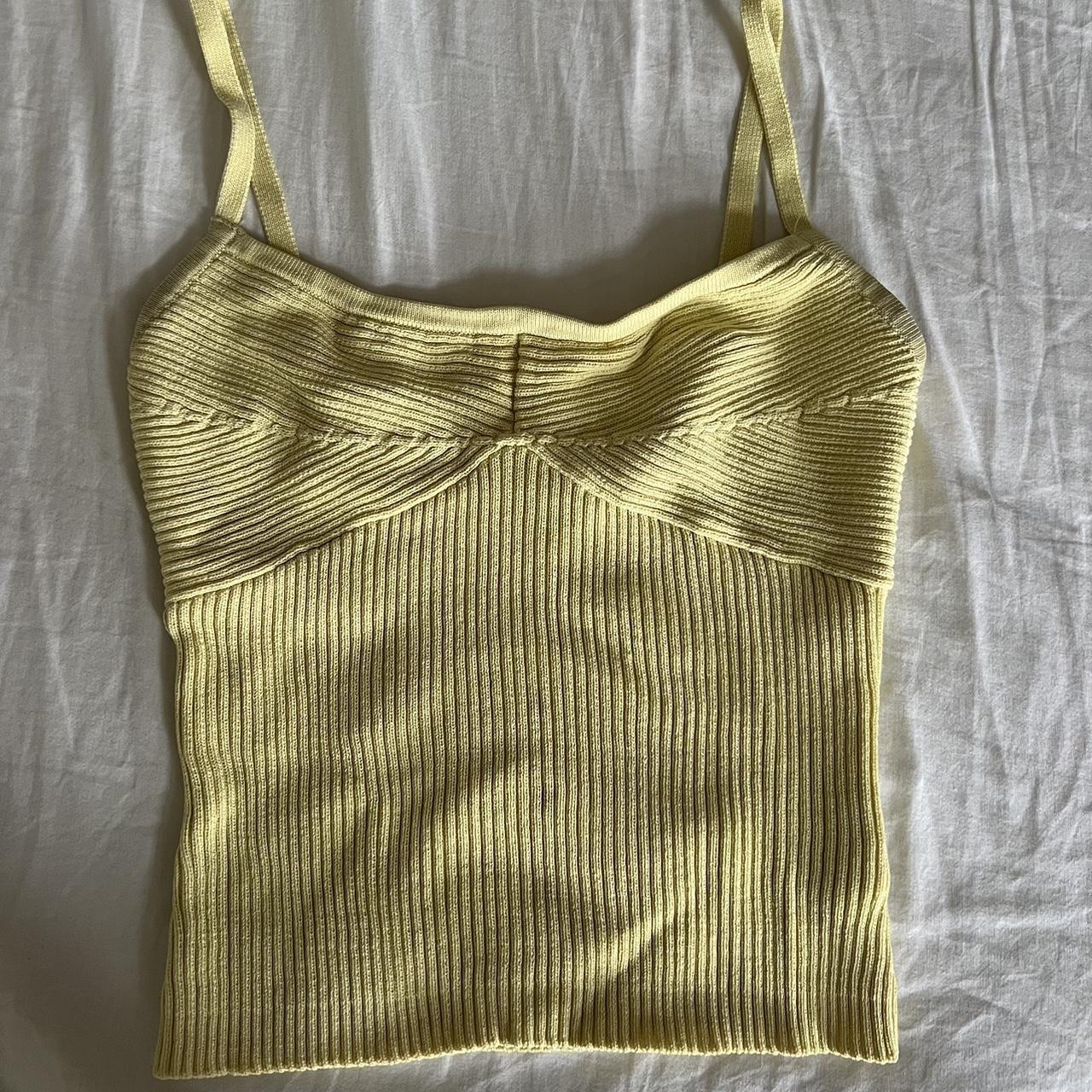 GLASSONS PASTEL YELLOW TANK really flattering and... - Depop
