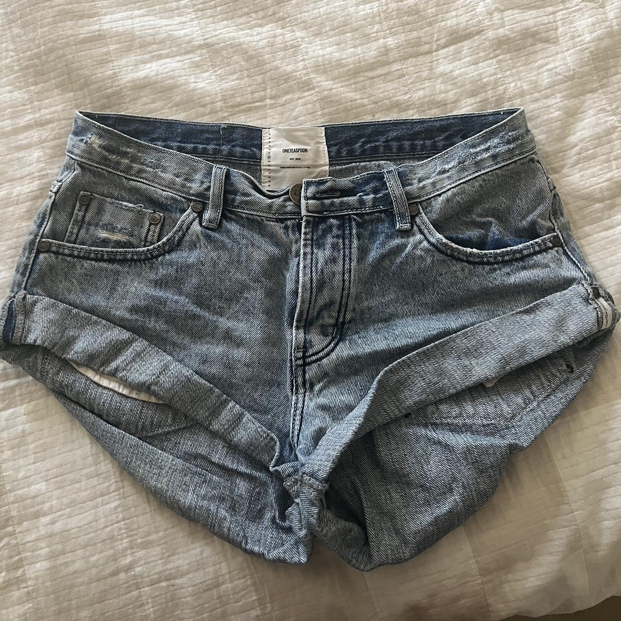 one teaspoon denim shorts worn but no major flaws - Depop