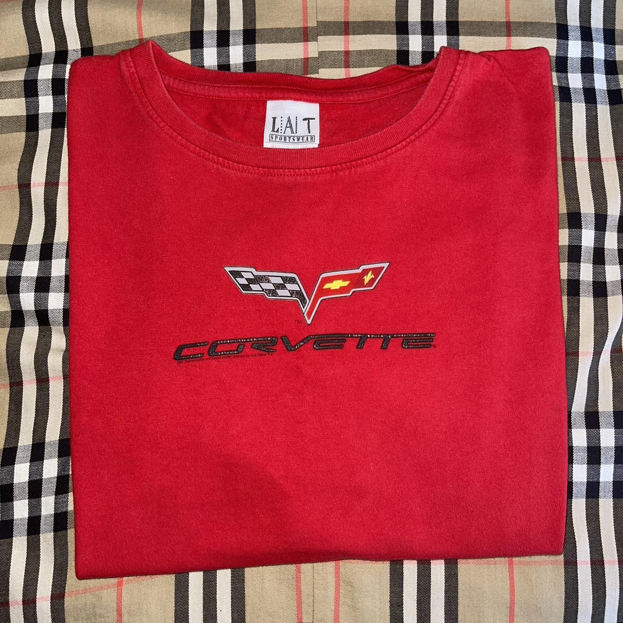Vintage y2k corvette racing t shirt tagged a size... - Depop