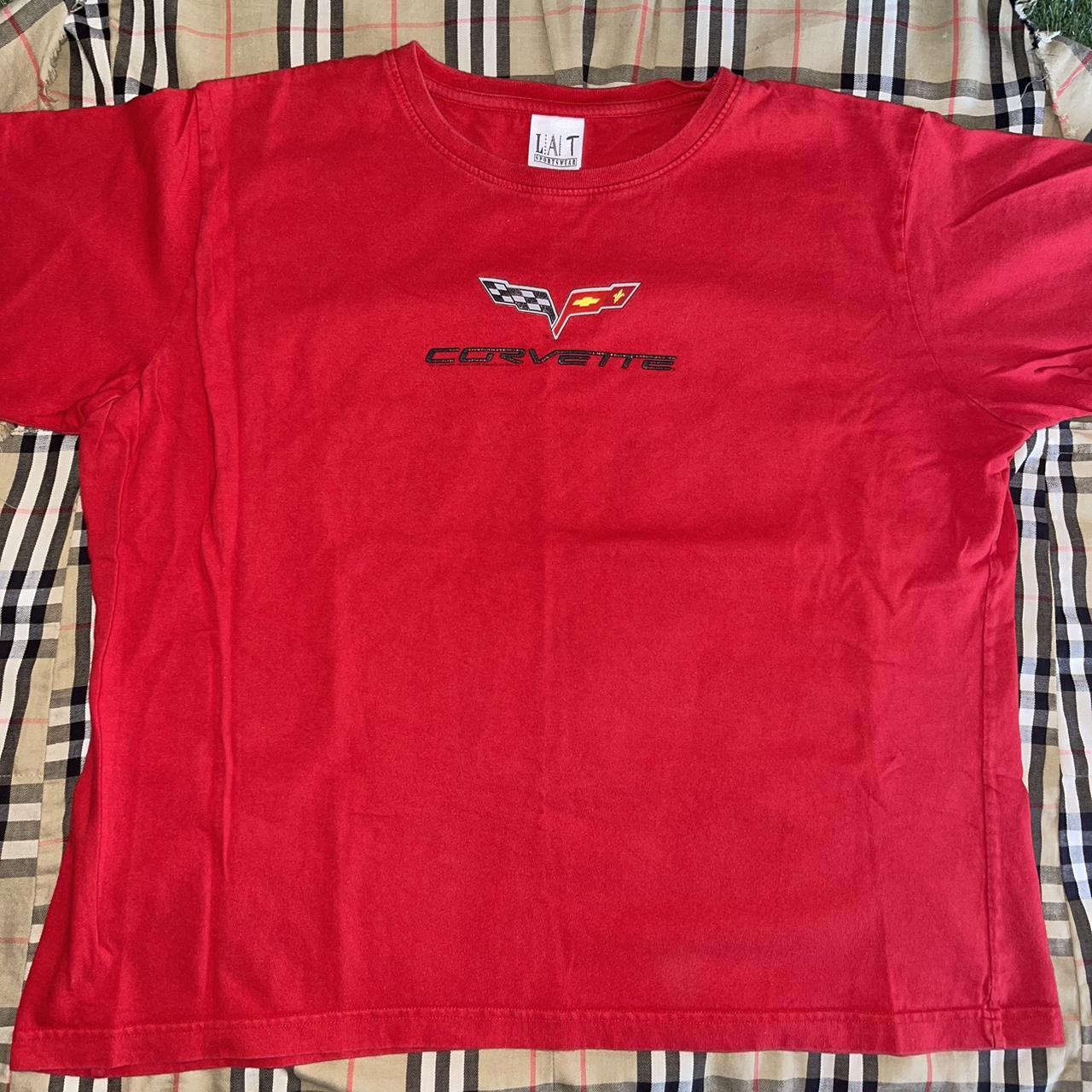 Vintage y2k corvette racing t shirt tagged a size... - Depop