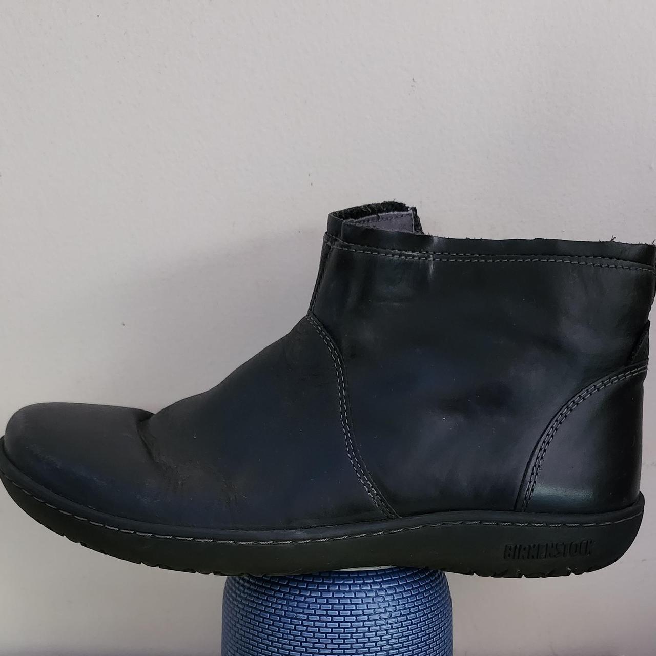 Birkenstock size 37 zip-up leather ankle boots.... - Depop