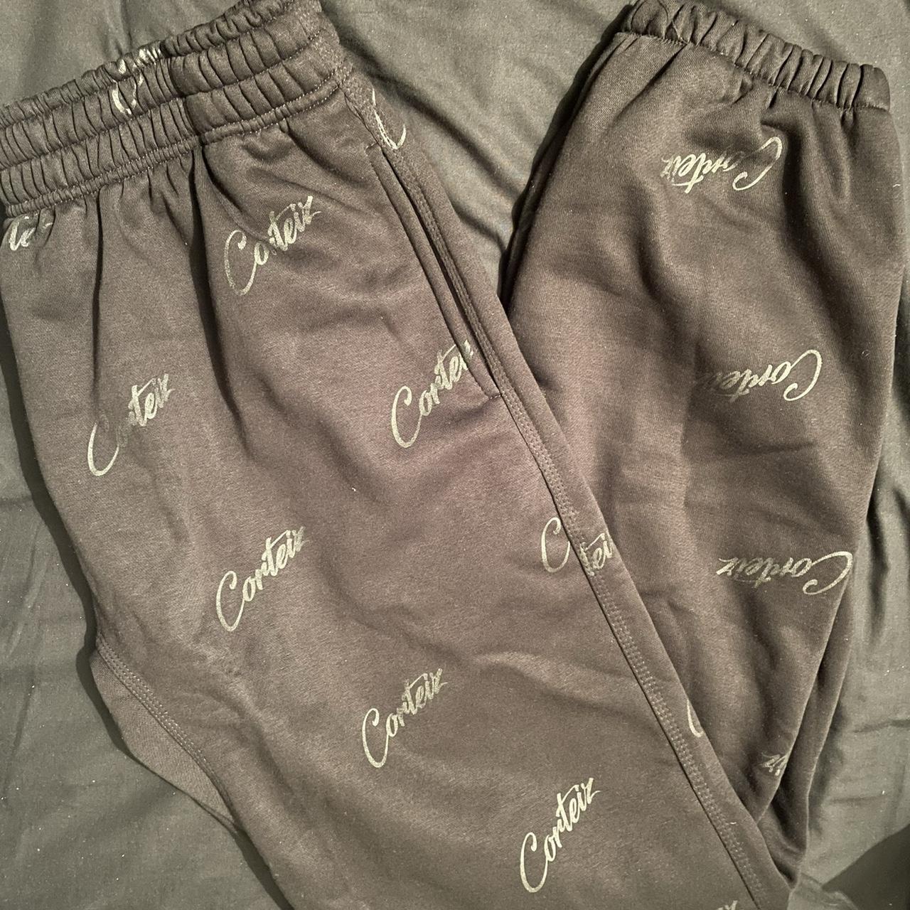 Corteiz / CRTZ Triple black script joggers... - Depop