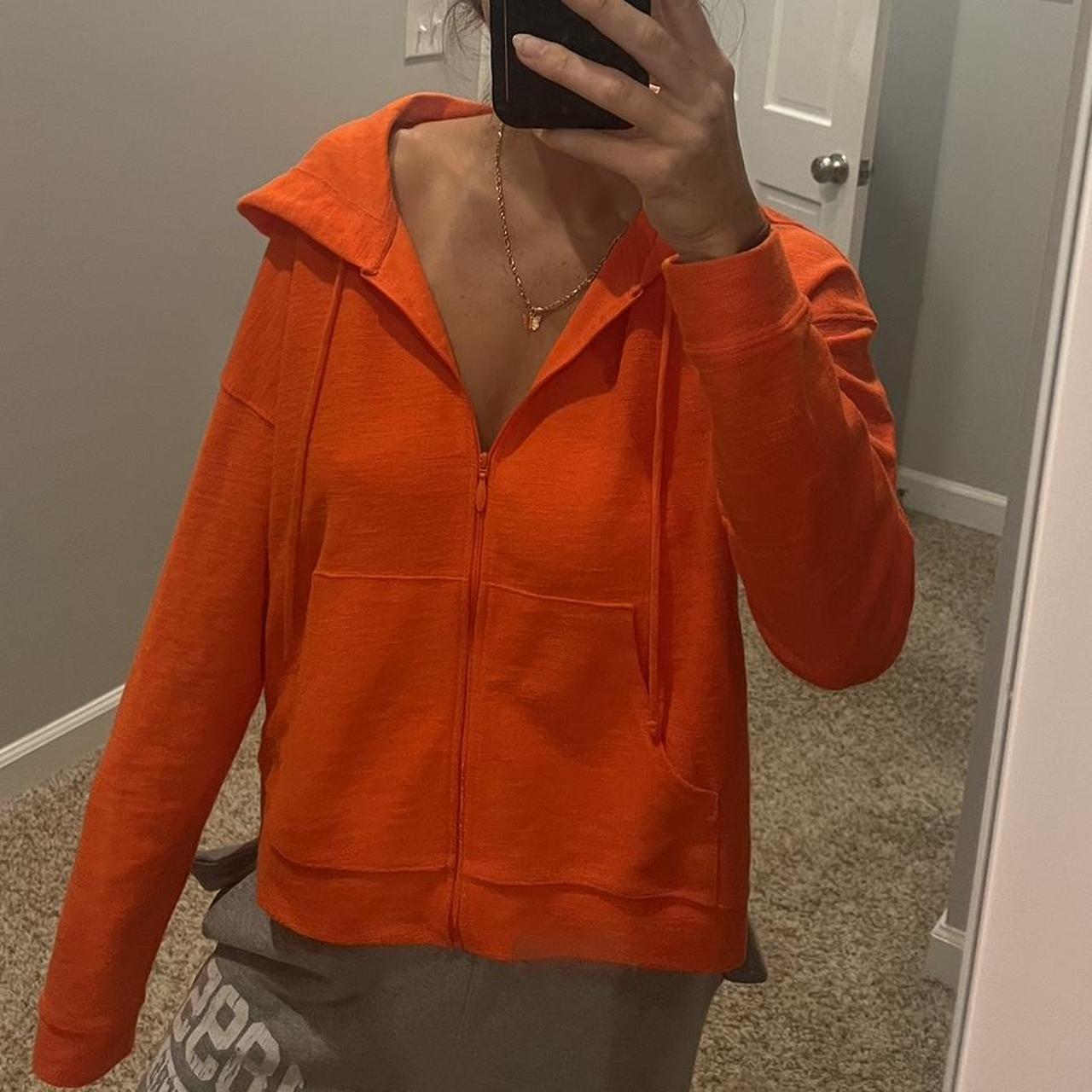 Oversized orange jacket! Super lightweight and comfy! - Depop