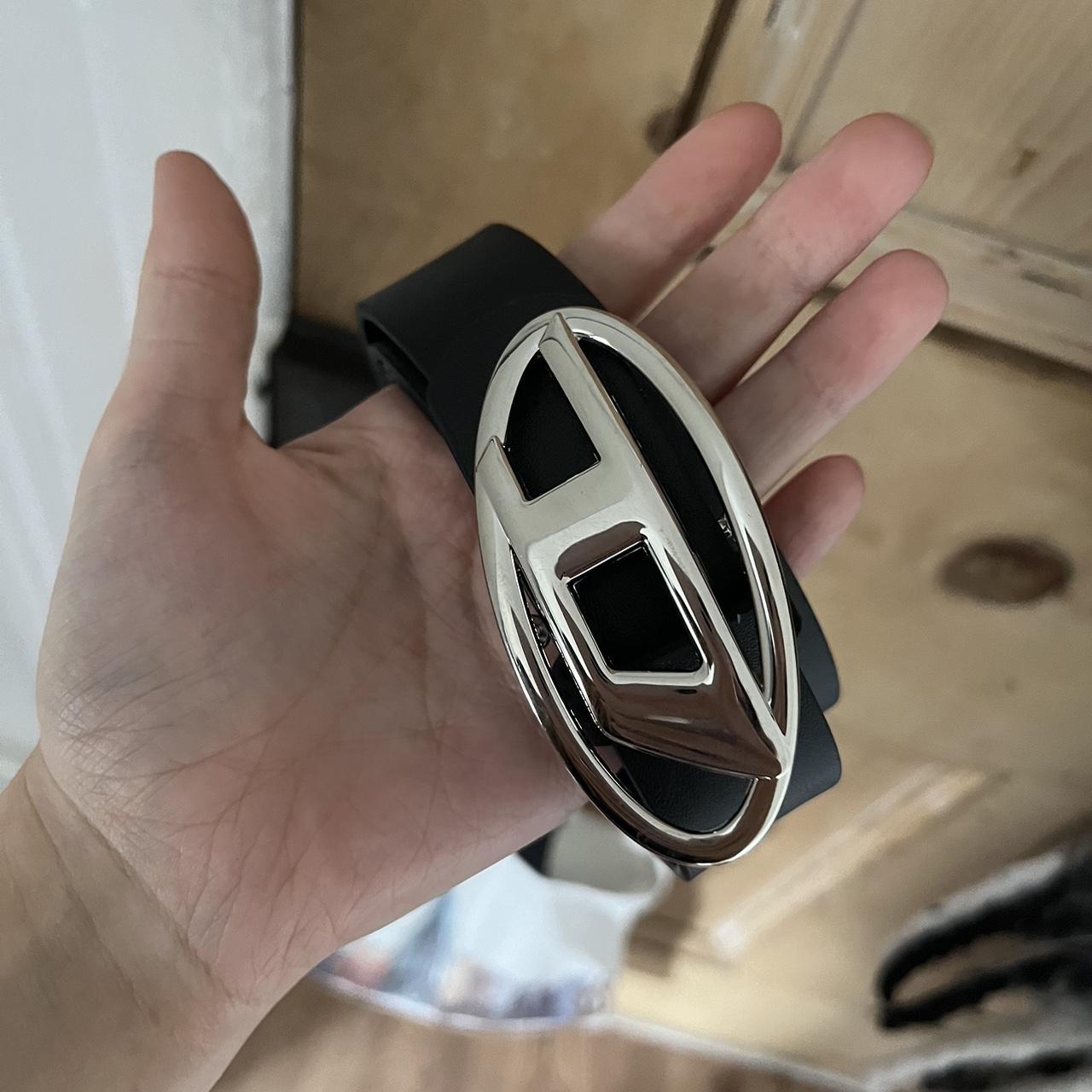 Diesel belt d logo 100cm Fits 27-32 inch waist... - Depop