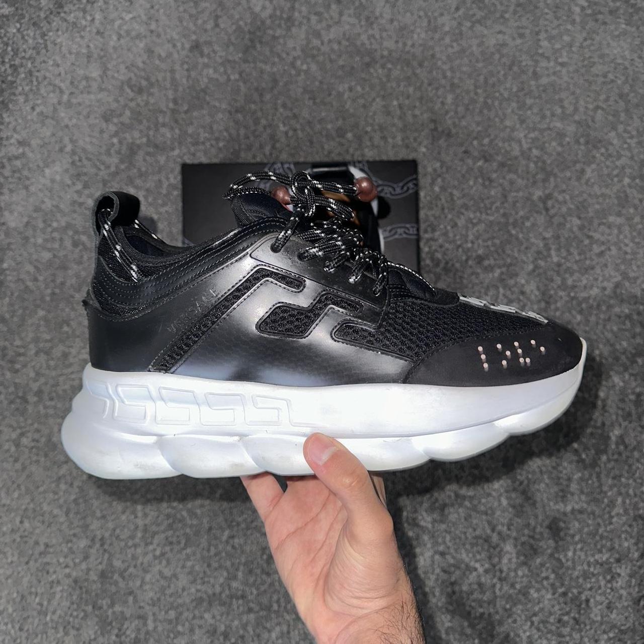 Versace Chain Reaction Trainers Size 8.5 UK COMES... - Depop