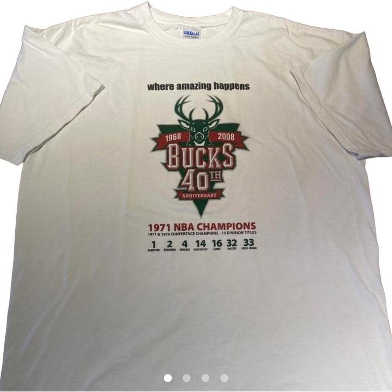 Vintage Rare NBA Milwaukee Bucks 1968-2008 40th... - Depop
