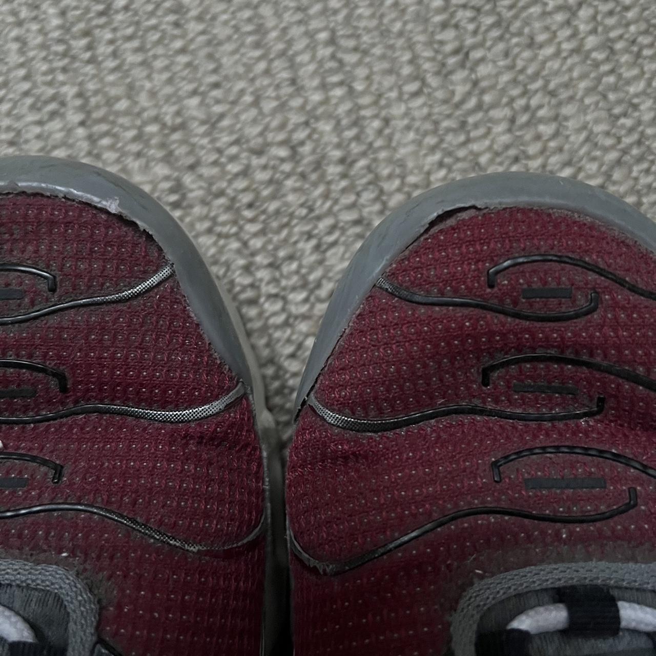 red and silver nike tns pretty worn open to offers... - Depop