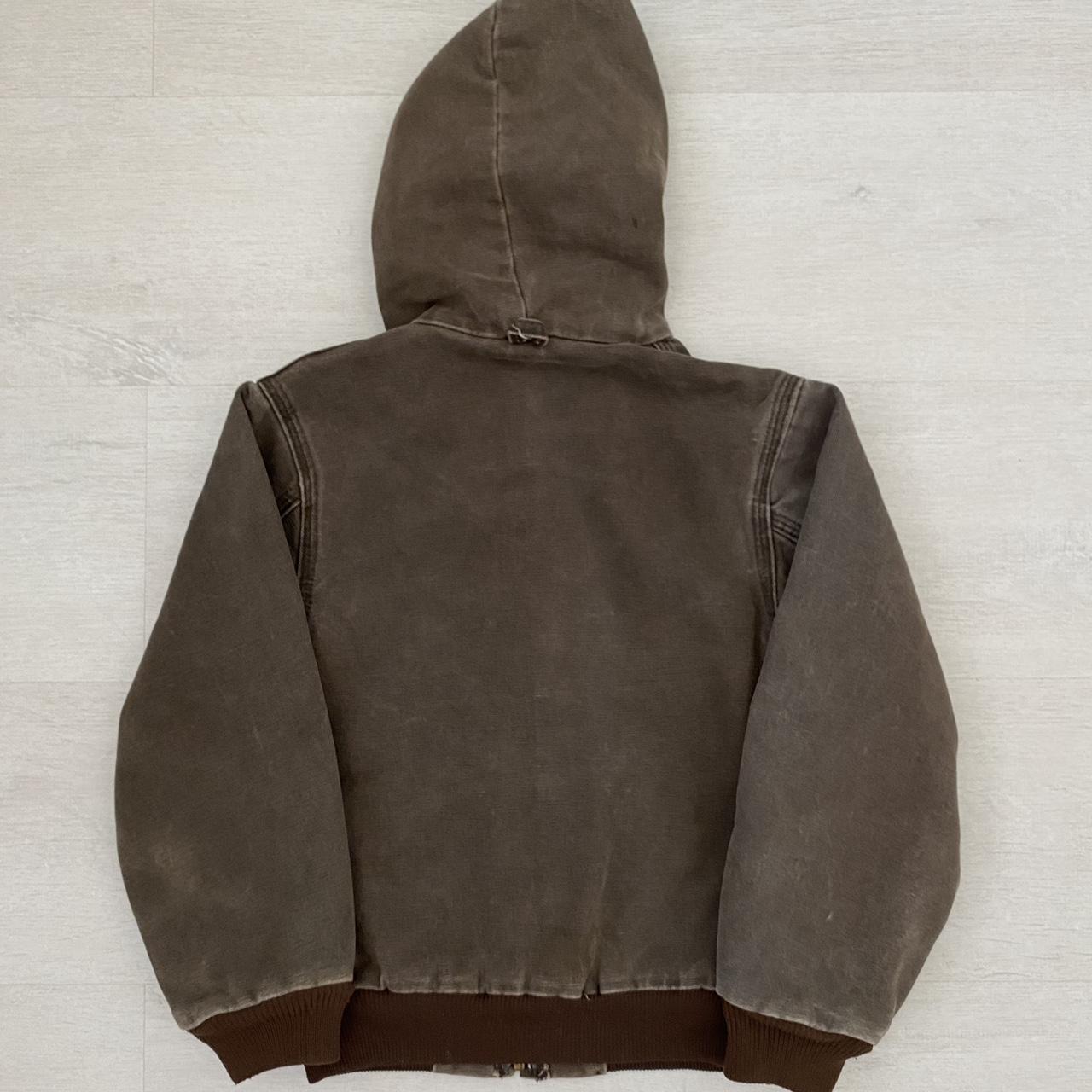 Vintage Carhartt Zip Up Hooded Jacket Brown Y06 CHT... - Depop