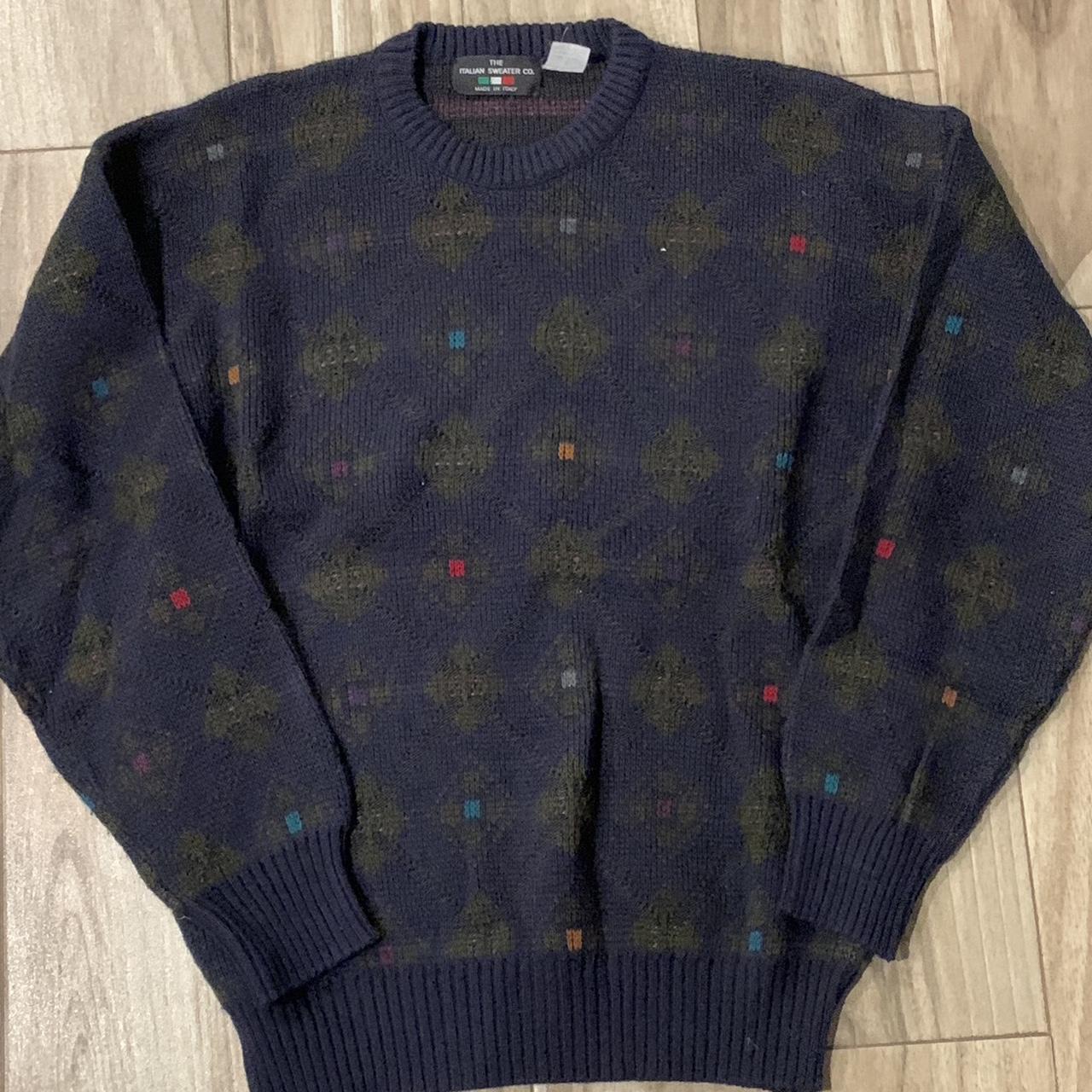 Small Vintage Acrylic Wool Sweater Italy Chest:... - Depop