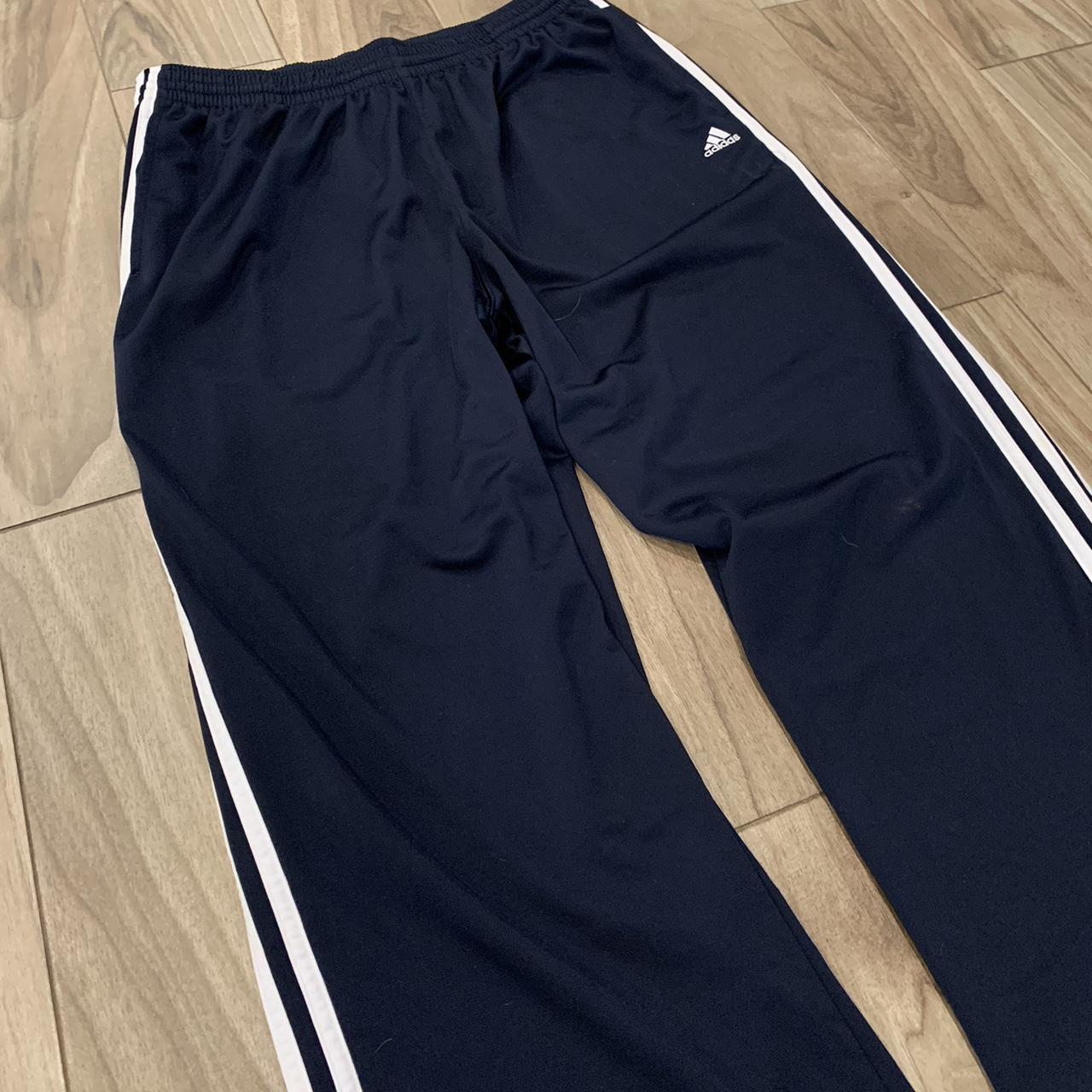 Large Navy Adidas Sweatpants Baggy Waist: 19 Rise:... - Depop