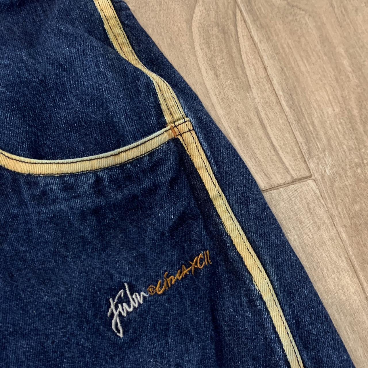 38x34 Baggy FUBU Denim Jeans Features double back... - Depop