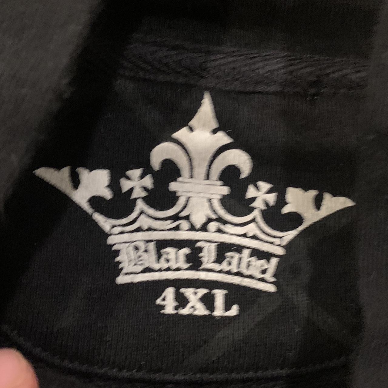 4XL Black Label Grunge Opium Affliction Style Zip Up... - Depop