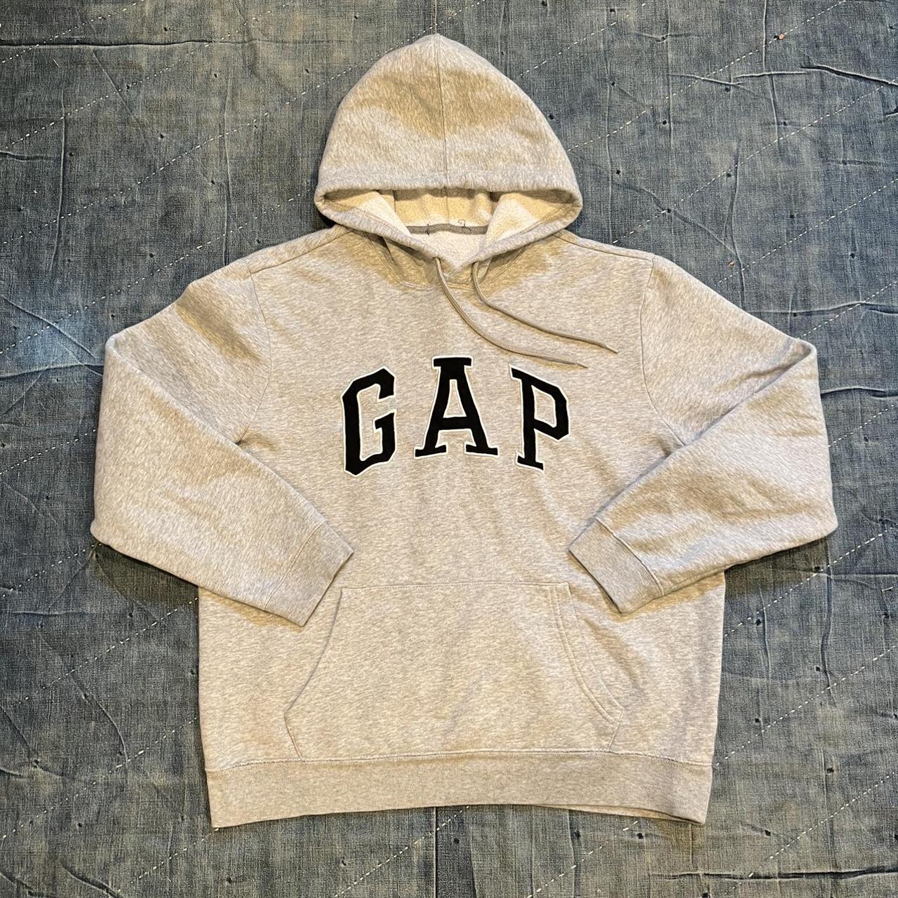 Retro Y2K GAP Appliqué Hoodie Mens Size Medium ☑️... - Depop